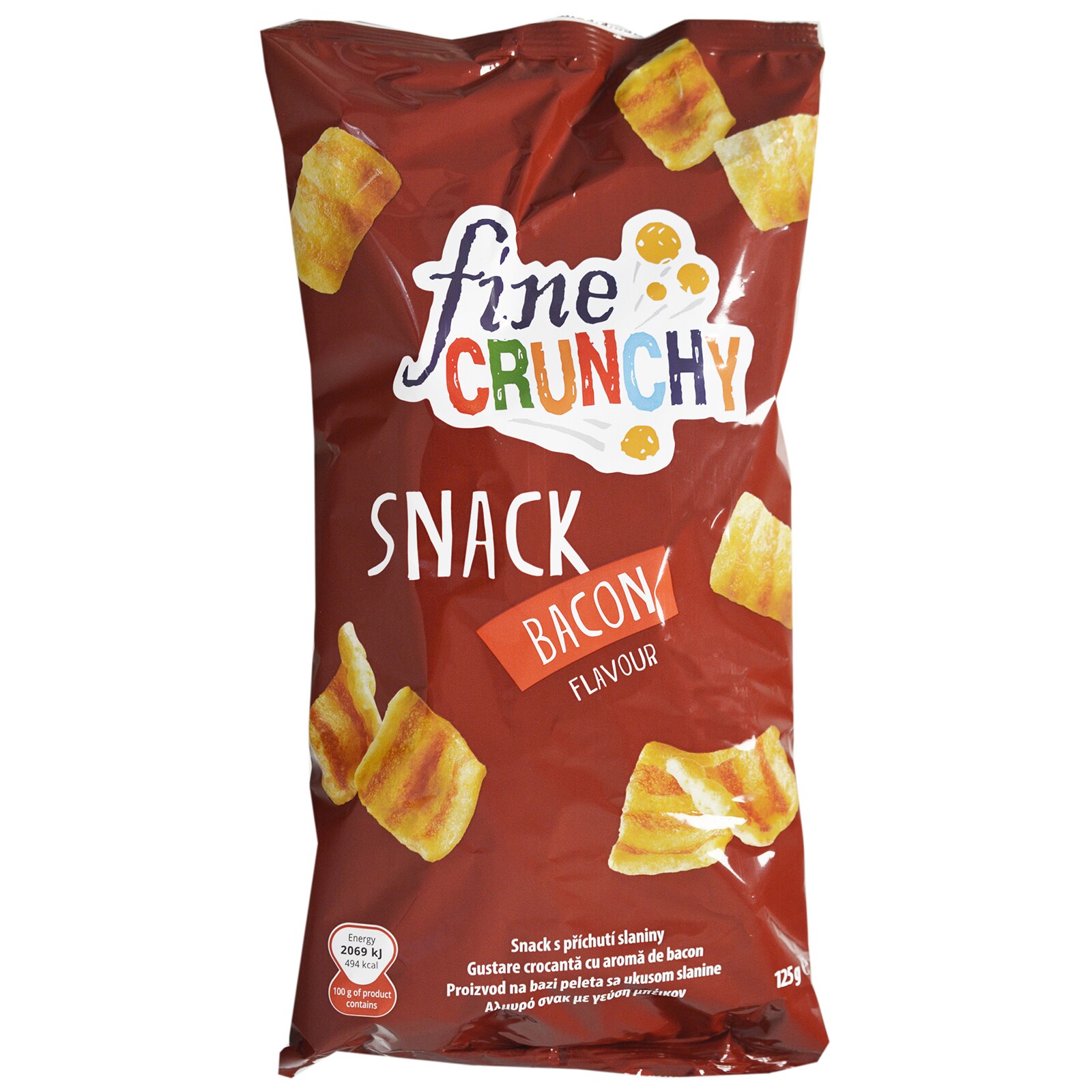 Fine Crunchy | Snack cu aroma de bacon 125g | Mega-image