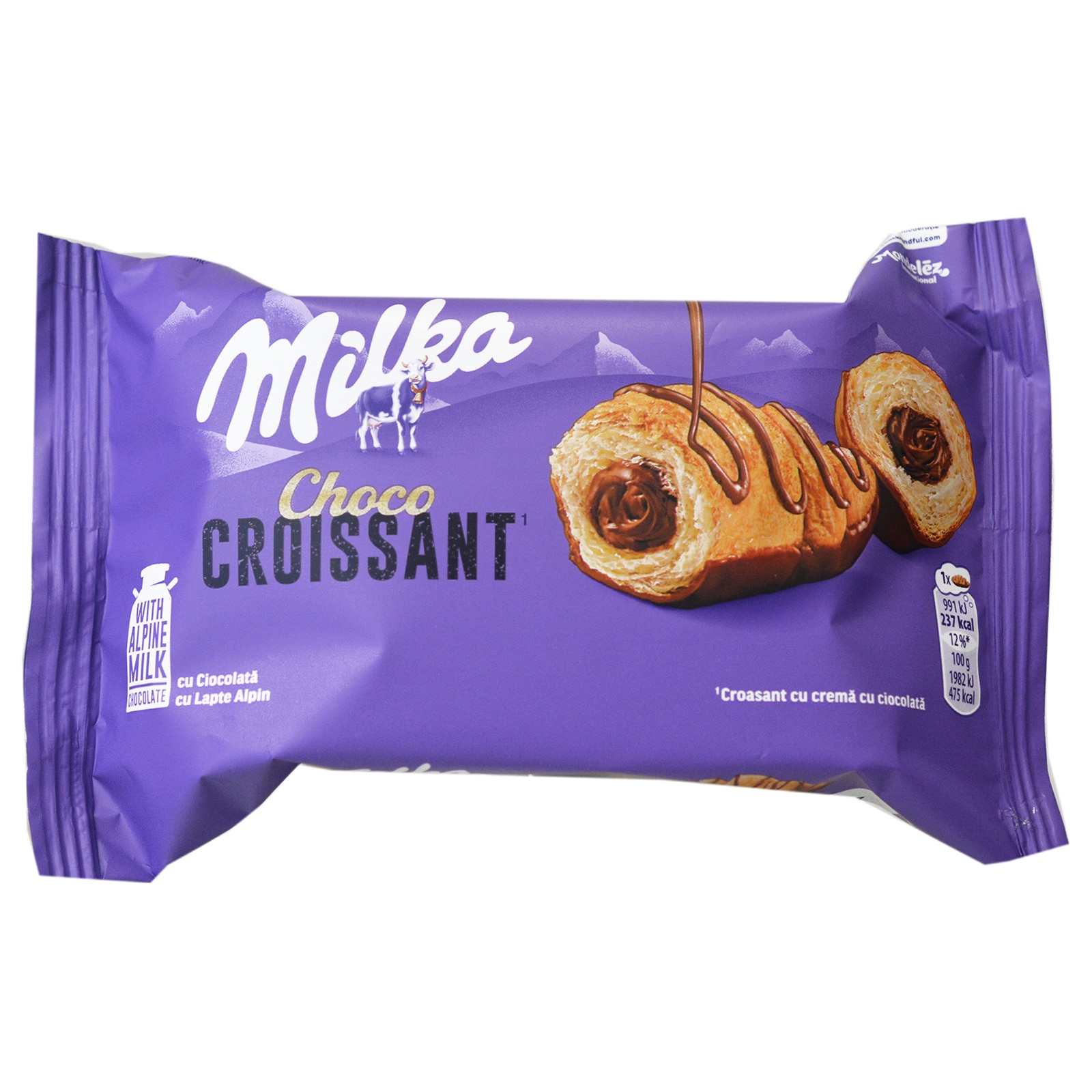 Milka | Croissant cu crema cu ciocolata 50g | Mega-image