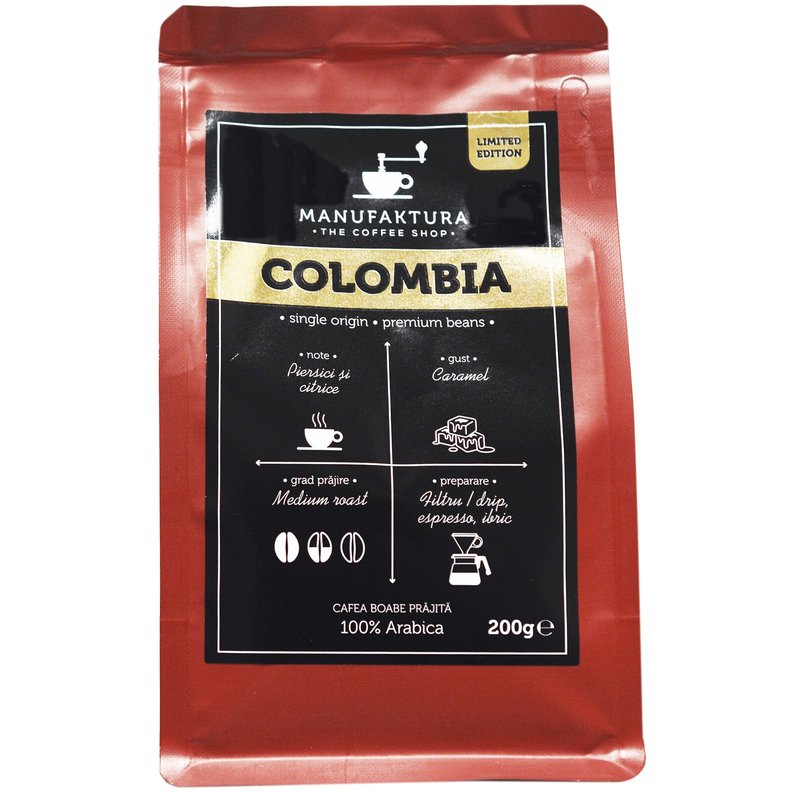 Manufaktura | Cafea boabe Colombia 200g | Mega-image
