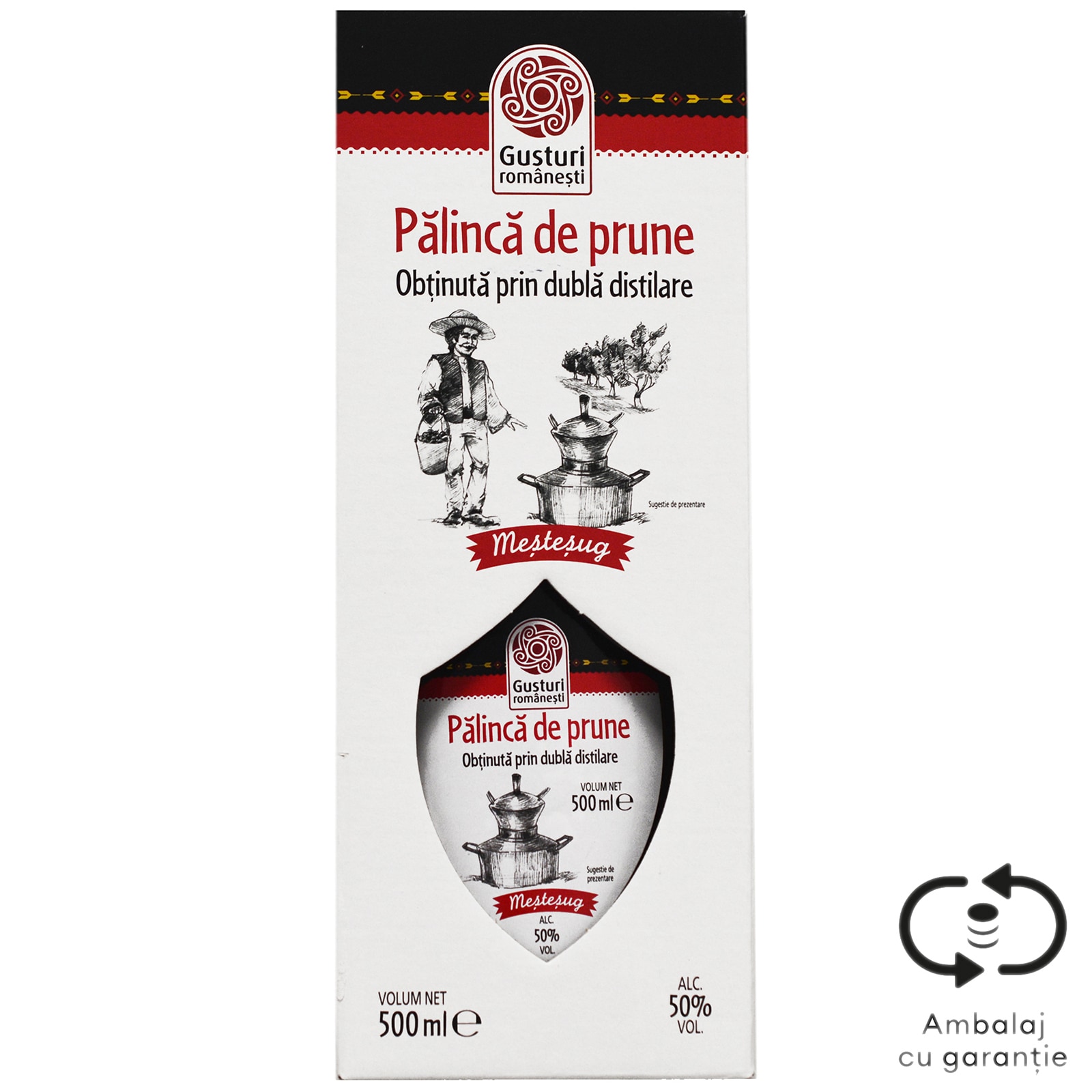 Gusturi romanesti | Palinca de prune 0.5L | Mega-image