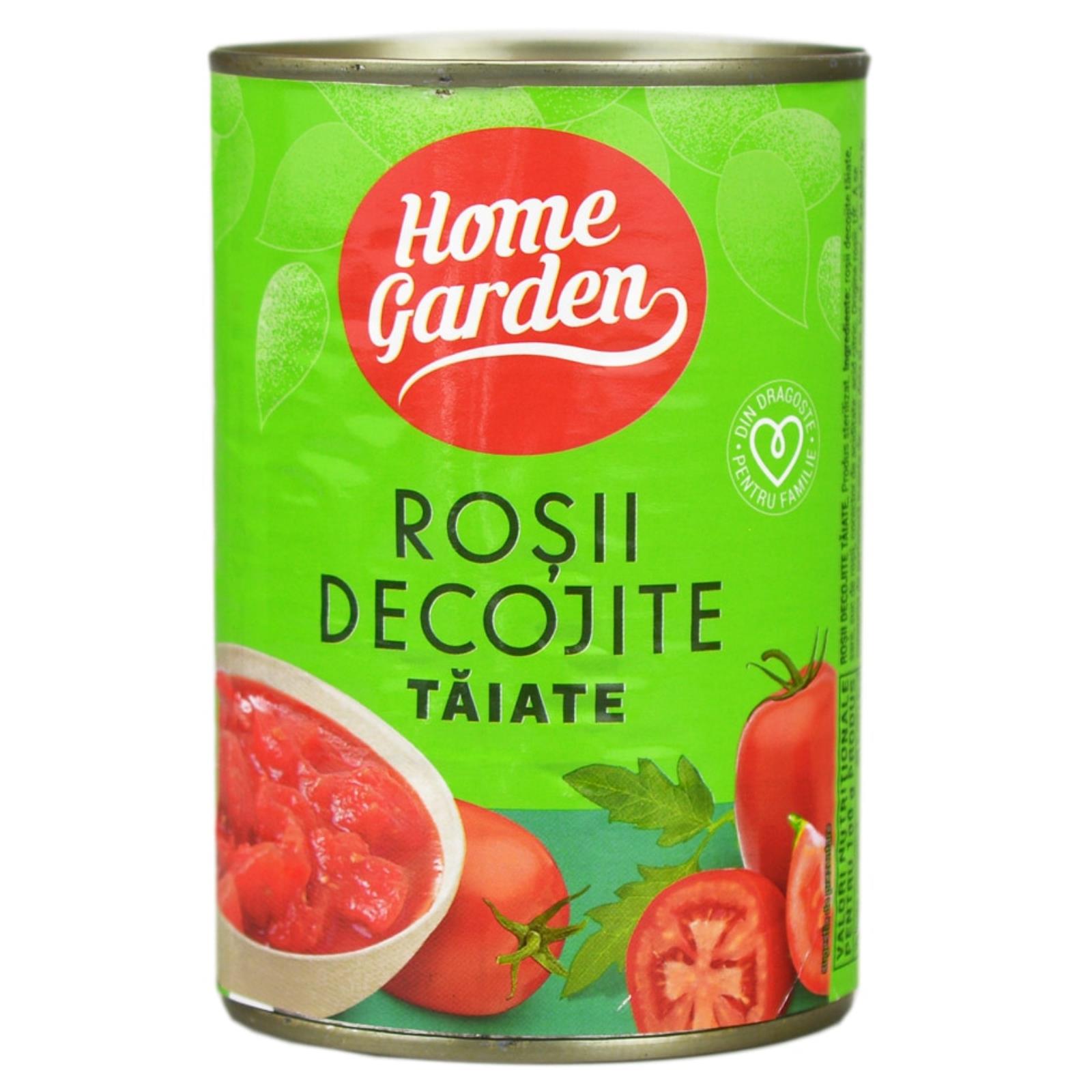 Home Garden | Pulpa de rosii decojite si taiate 400g | Mega-image