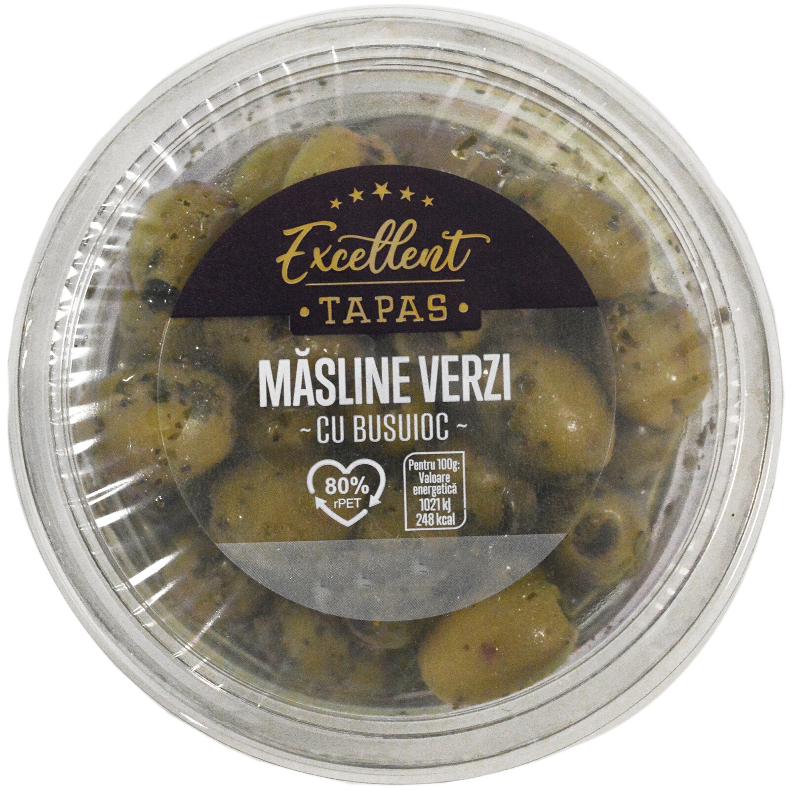 Excellent | Masline verzi cu busuioc 130g | Mega-image