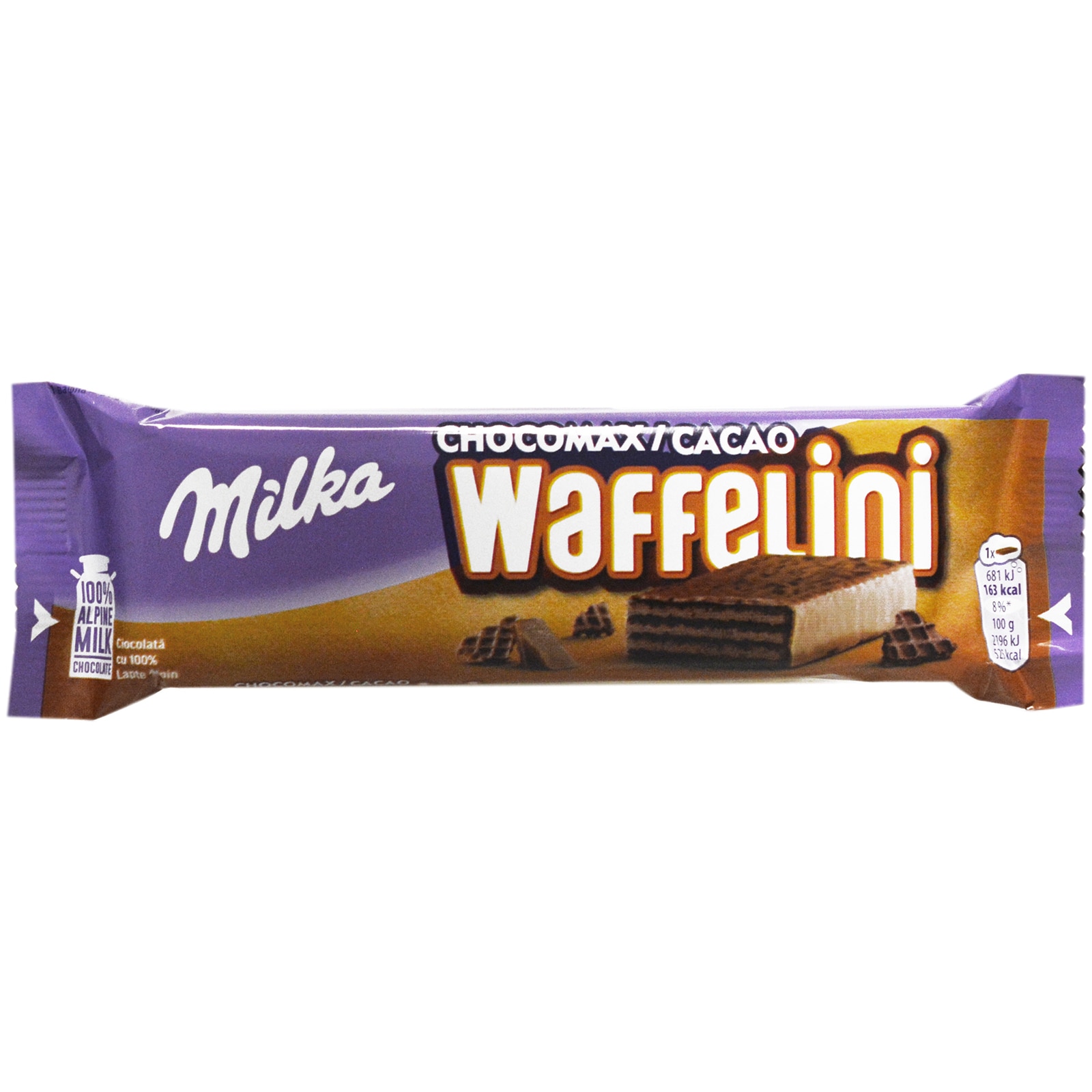 Milka | Waffelini | Napolitana cu cacao su ciocolata cu lapte 31g ...