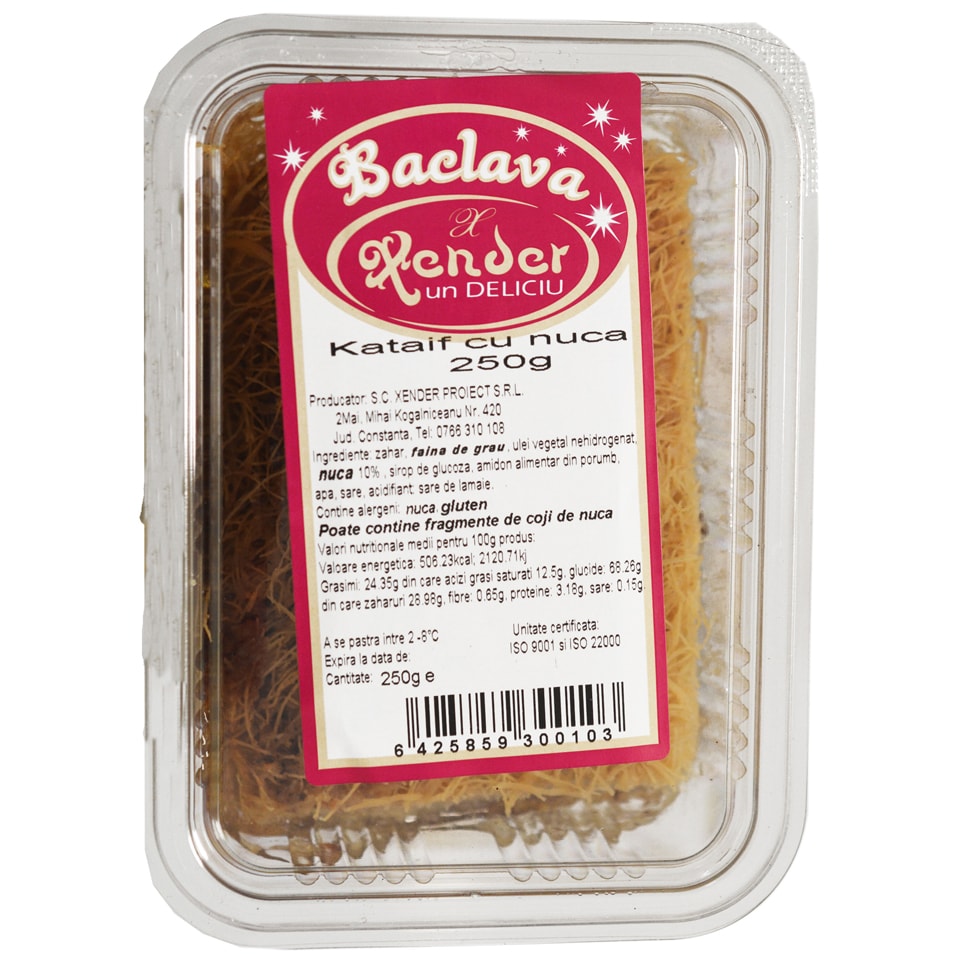 Xender | Kataif cu nuca 250g | Mega-image