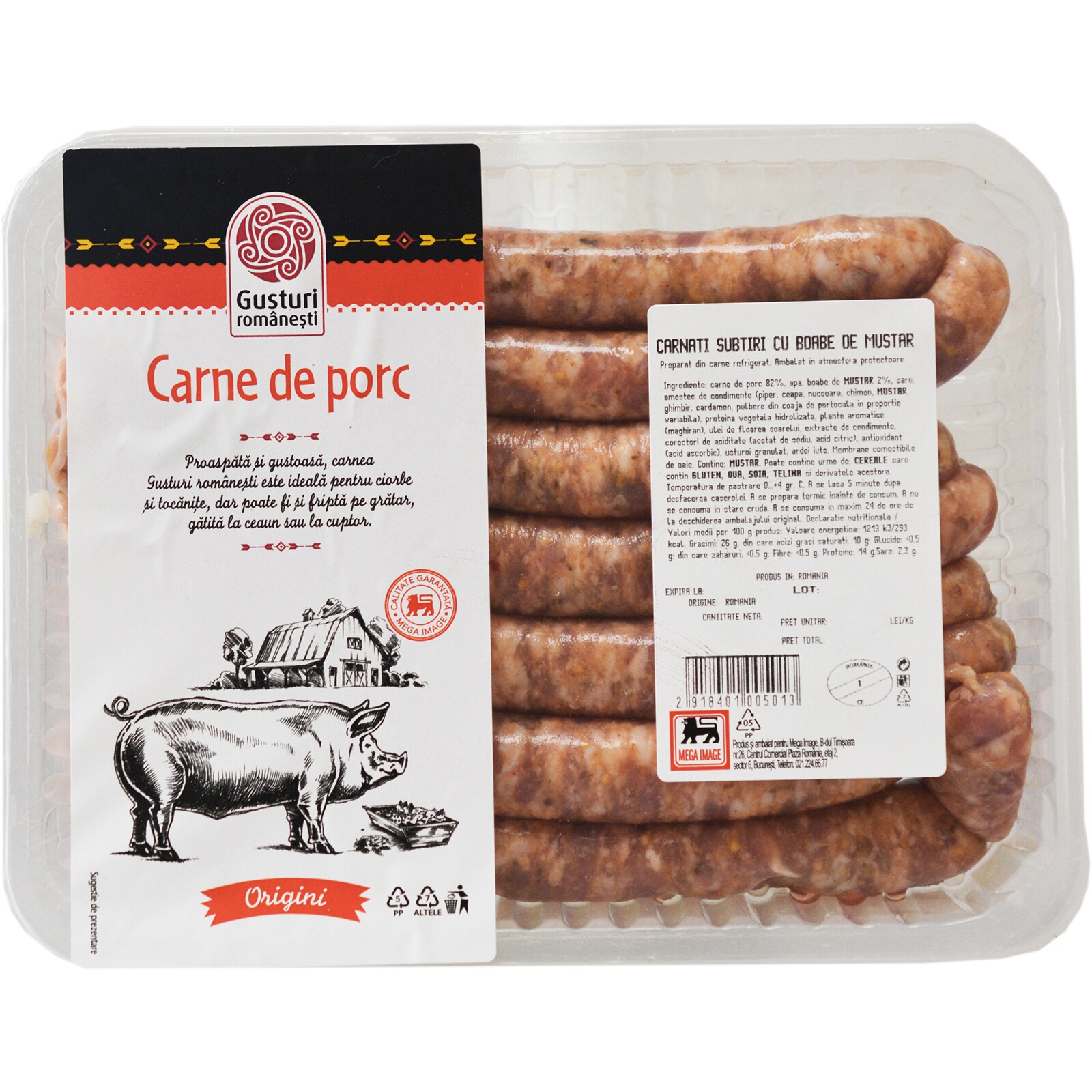 Gusturi romanesti | Carnati proaspeti subtiri cu boabe de mustar | Mega ...