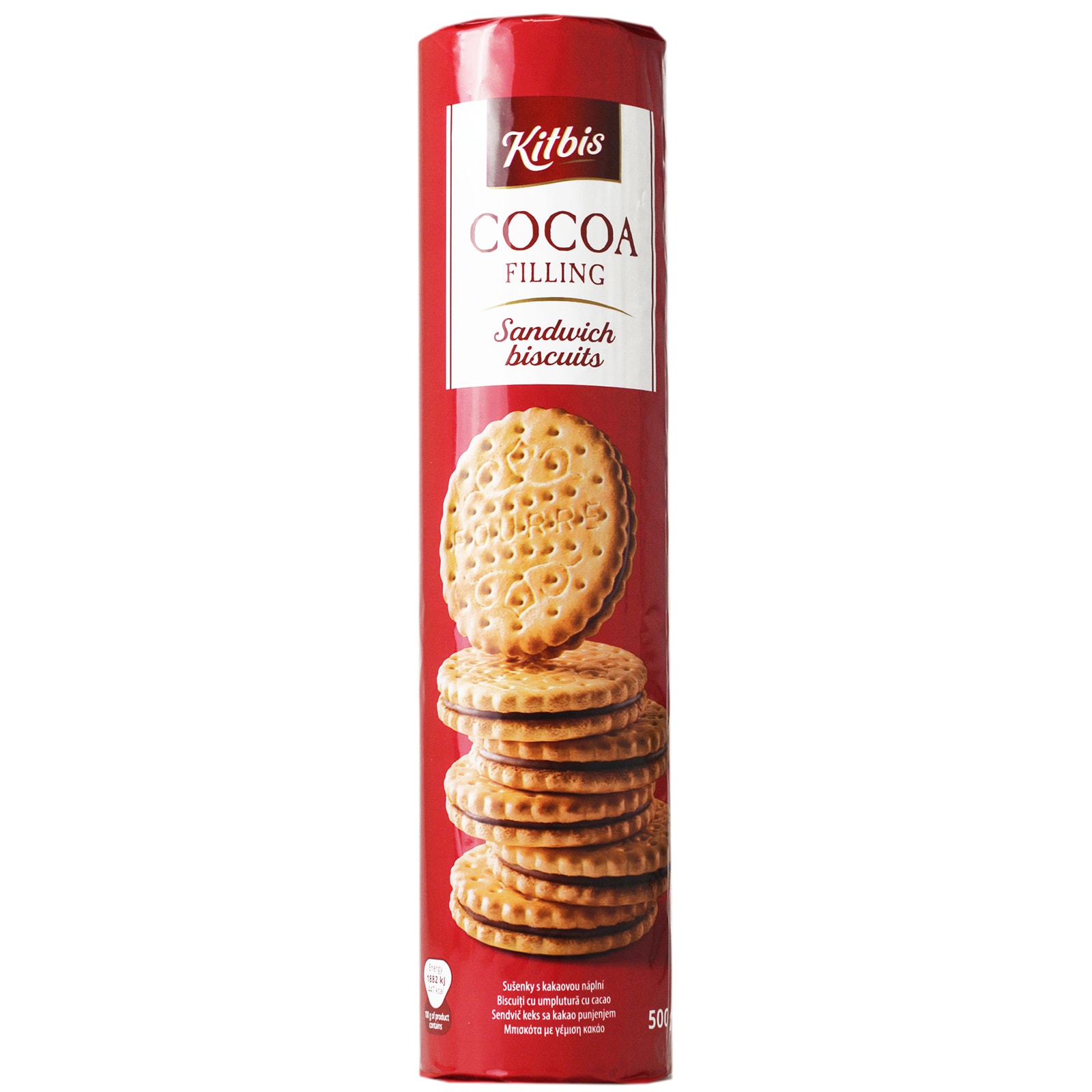 Kitbis | Biscuiti cu umplutura cu cacao 500g | Mega-image