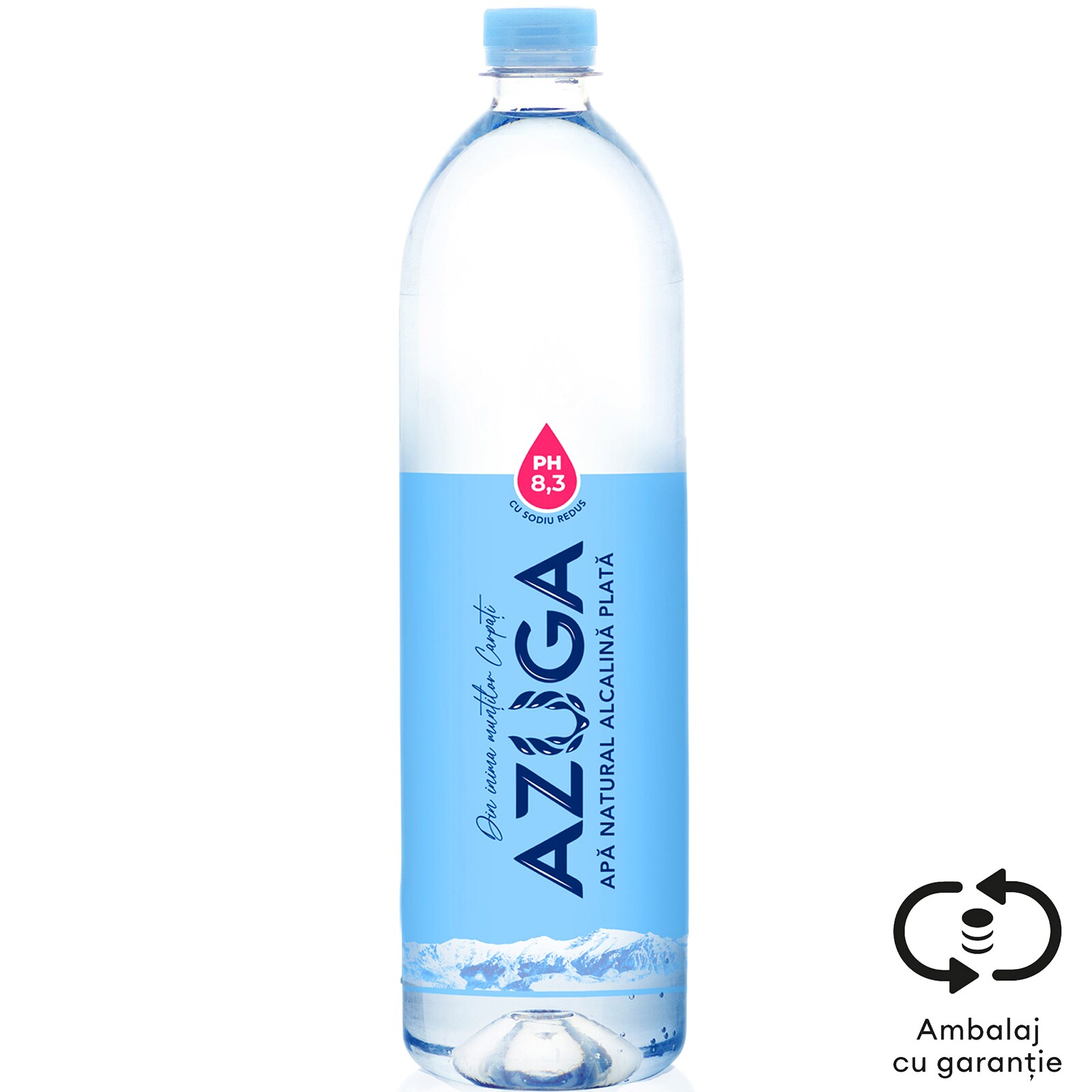 Azuga | Apa de izvor natural alcalina plata 0.5L | Mega-image