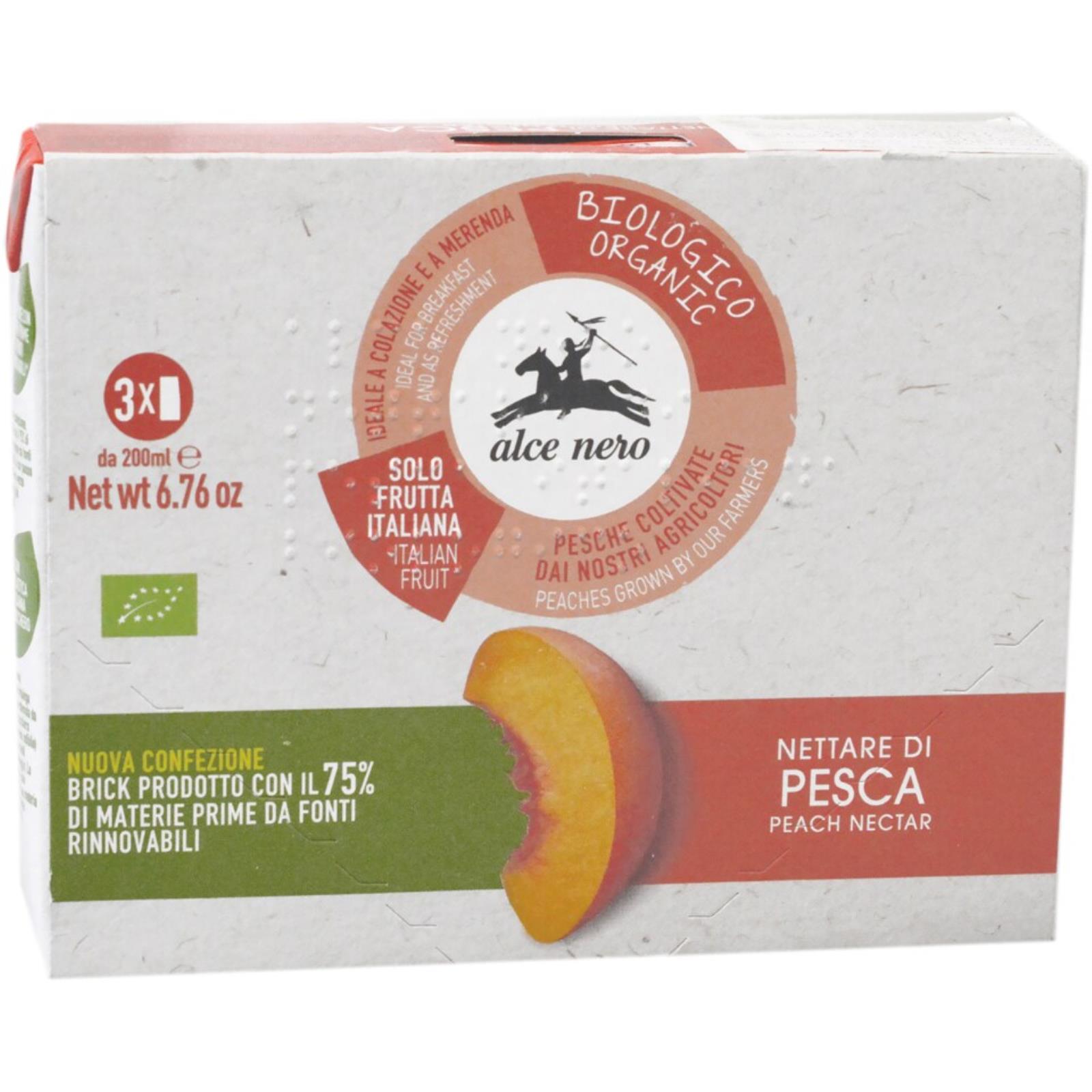 Alce Nero | Nectar de piersici bio 3x200ml | Mega-image