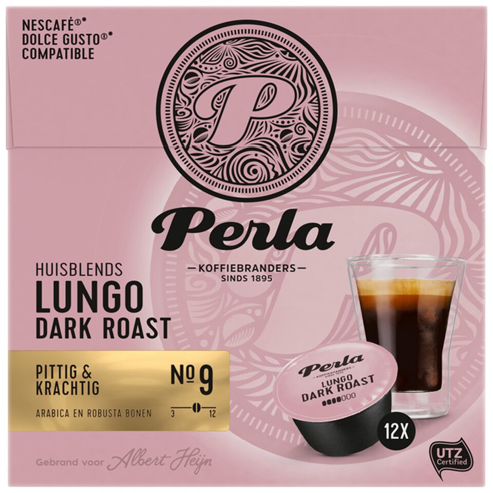Perla | Cafea Lungo Dark Roast, 12 capsule | Mega-image