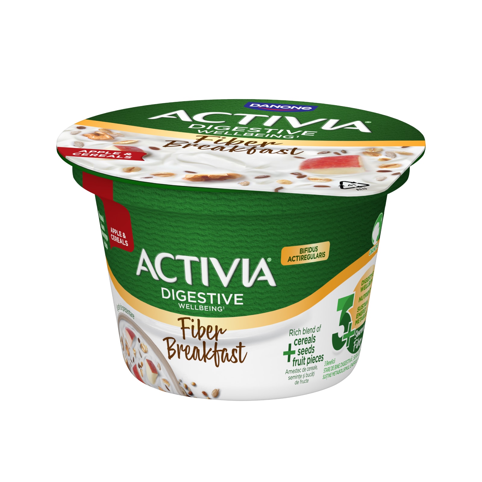 Activia | Iaurt Mic Dejun cu fibre, mar si cereale 170g | Mega-image
