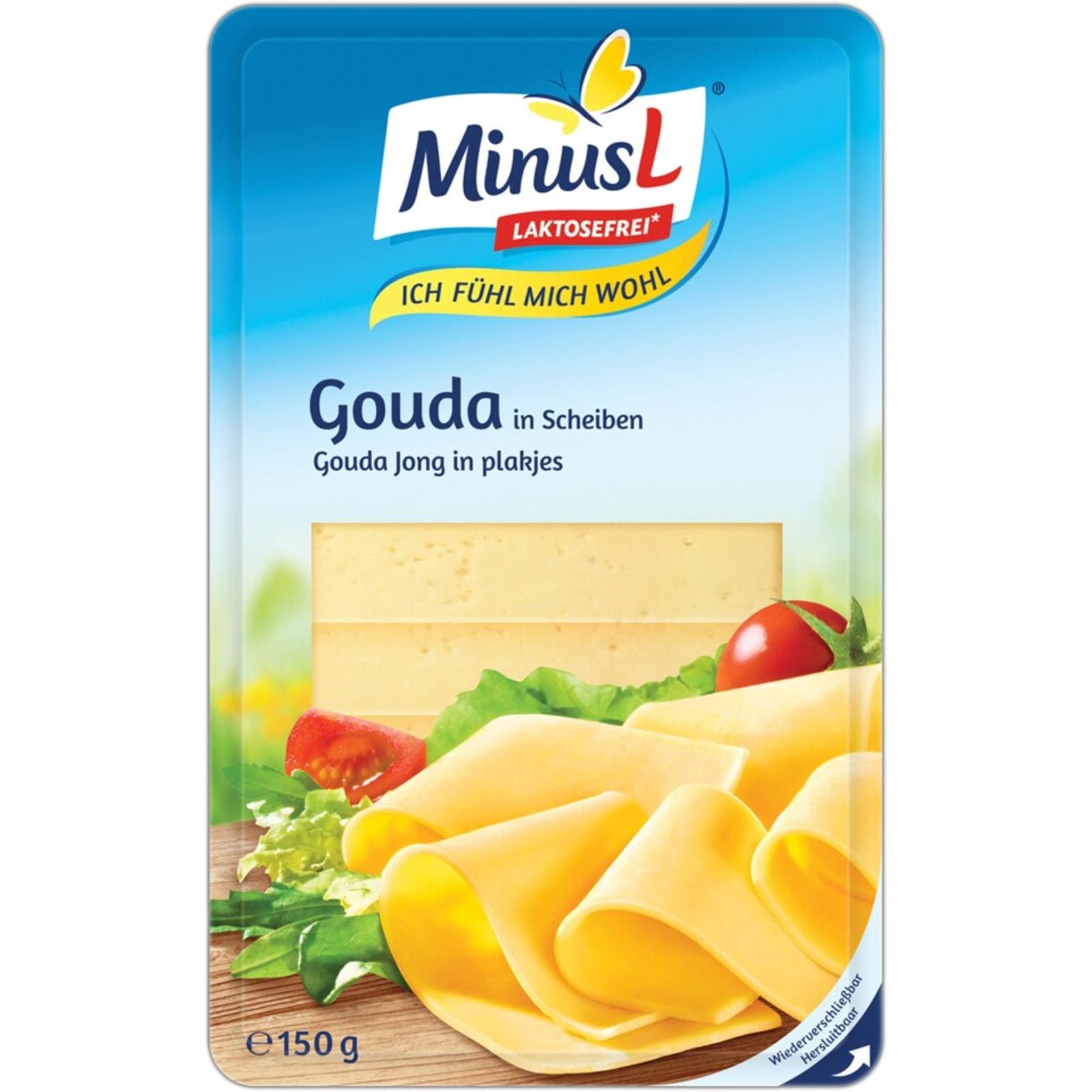 MinusL | Branza Gouda fara lactoza 150g | Mega-image