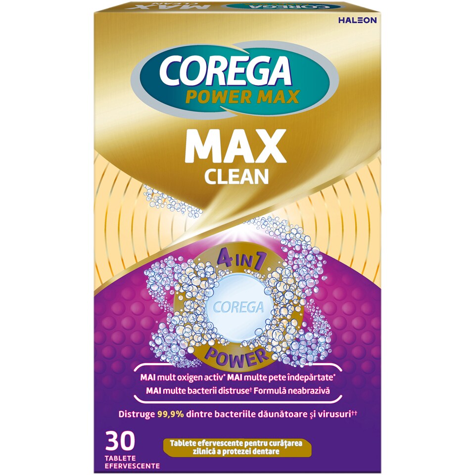 Corega | Tablete efervescente pentru curatarea protezei dentare | Mega ...