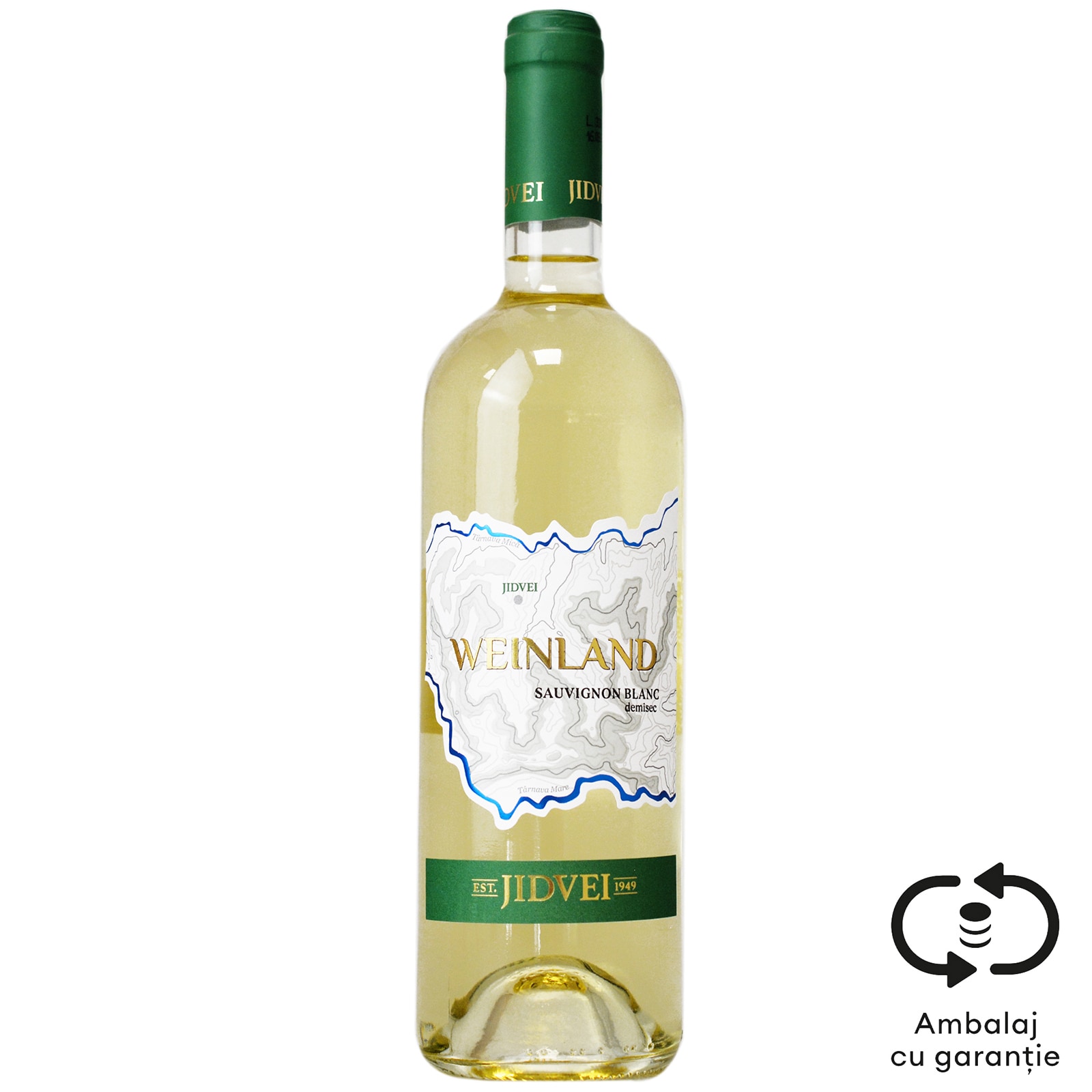 Jidvei | Weinland | Vin alb demisec Sauvignon Blanc 0.75L | Mega-image