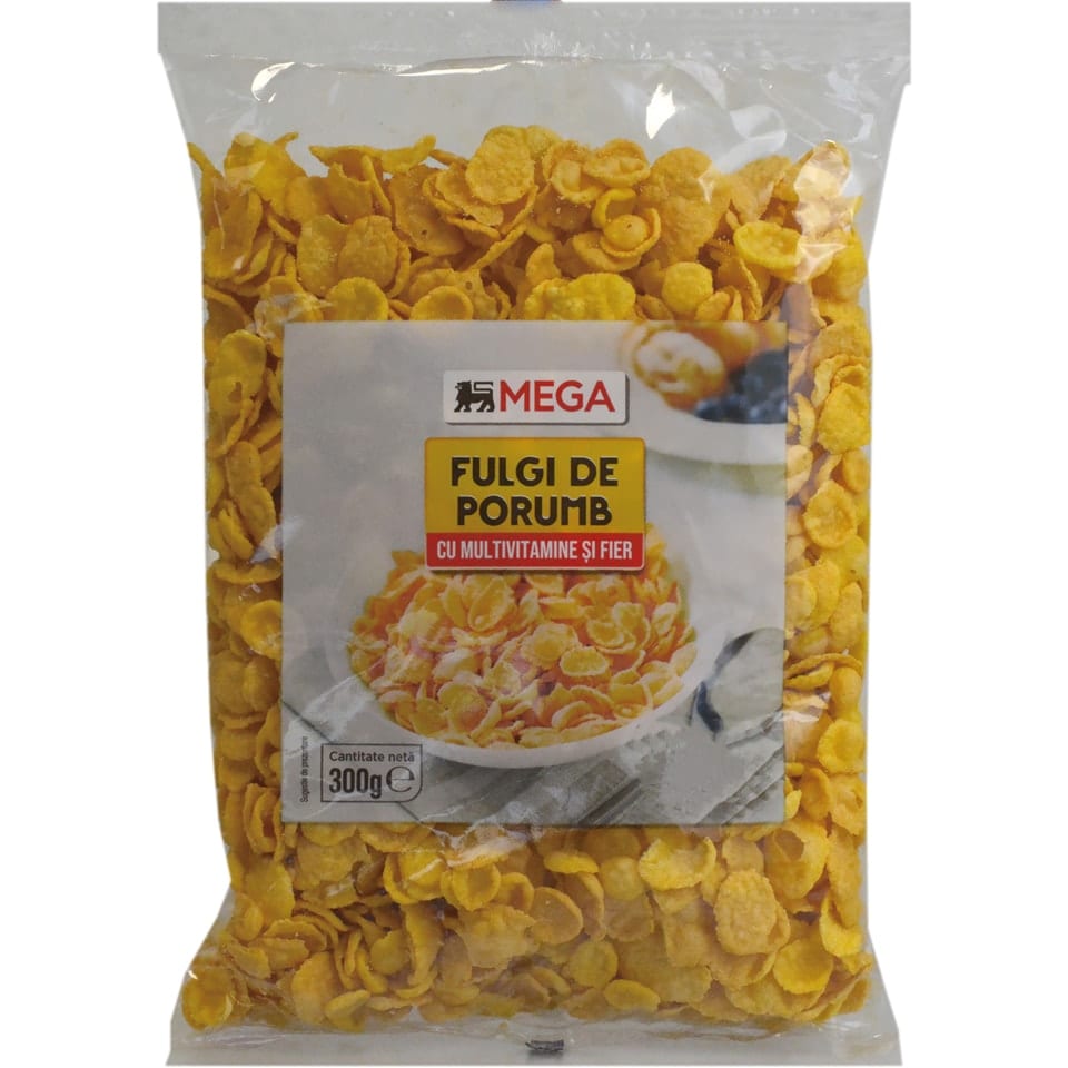 MEGA | Fulgi de porumb cu multivitamine si fier 300g | Mega-image