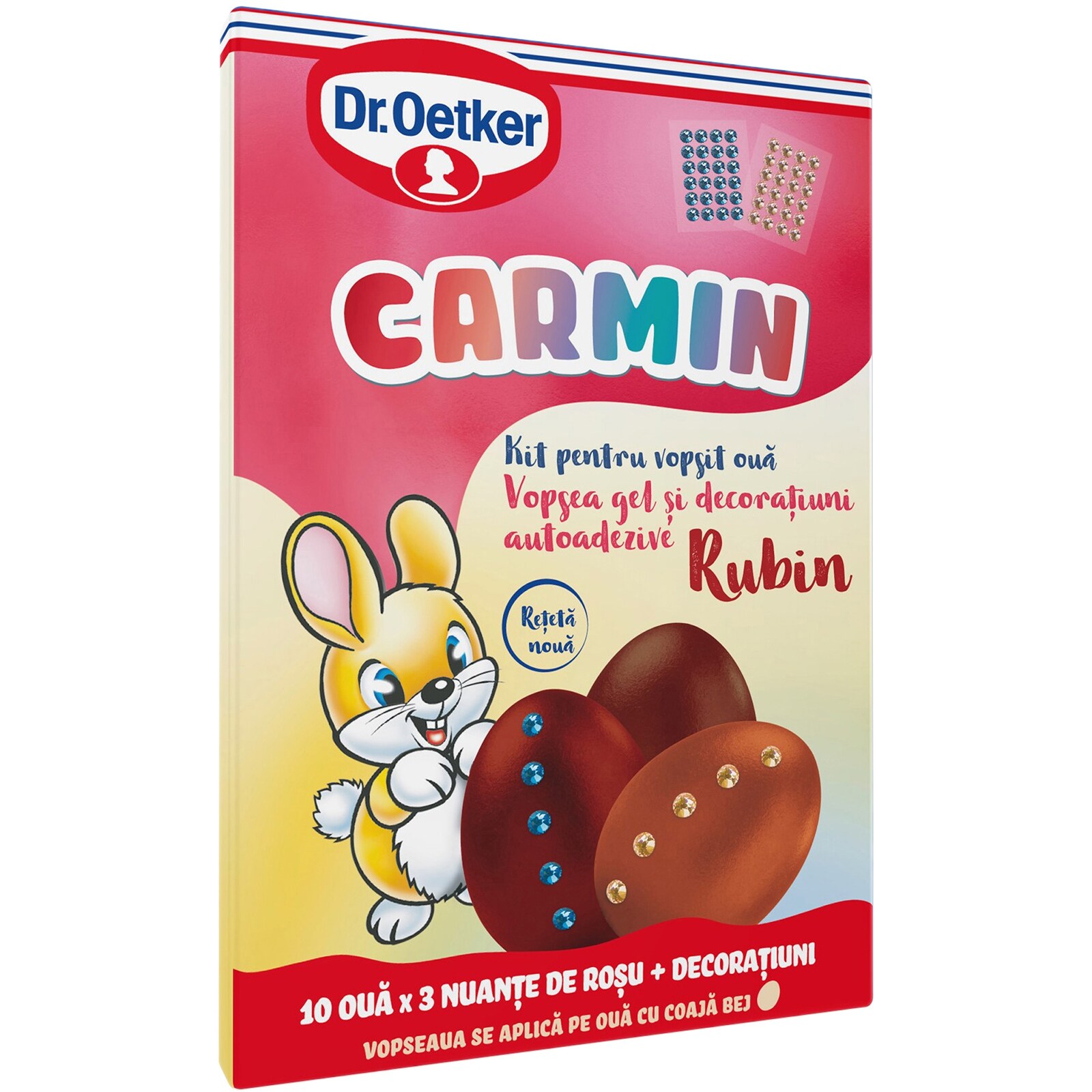 Dr. Oetker | Carmin | Vopsea gel si decoratiuni autoadezive Rubin, 3 ...