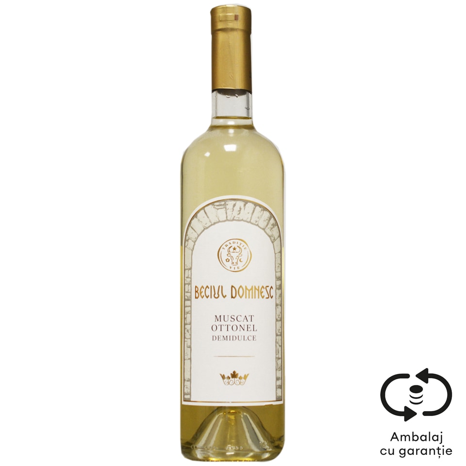 Beciul Domnesc | Vin alb demidulce Muscat Ottonel 0.75L | Mega-image