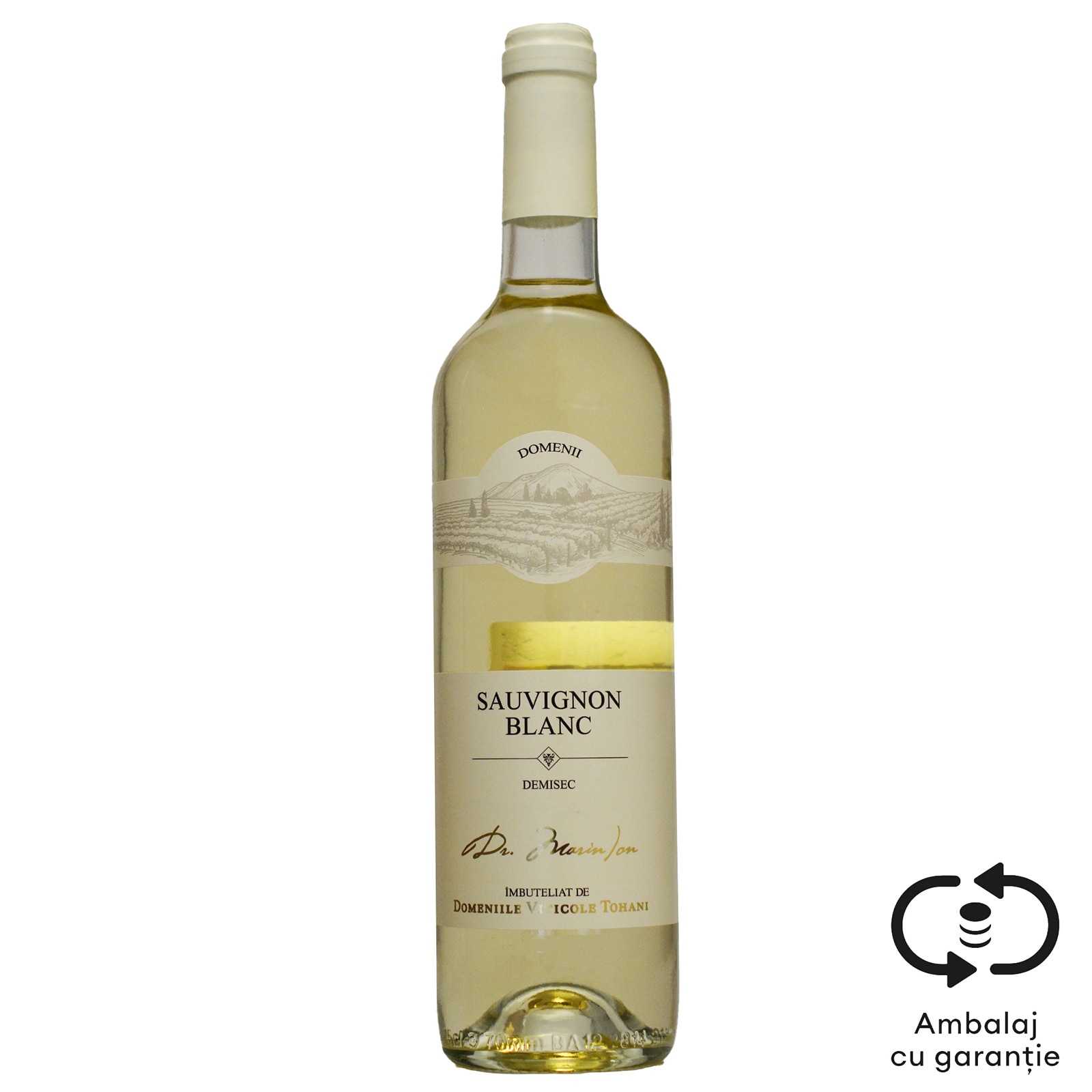 Tohani | Domeniile Tohani | Vin alb demisec Sauvignon Blanc 0.75L ...