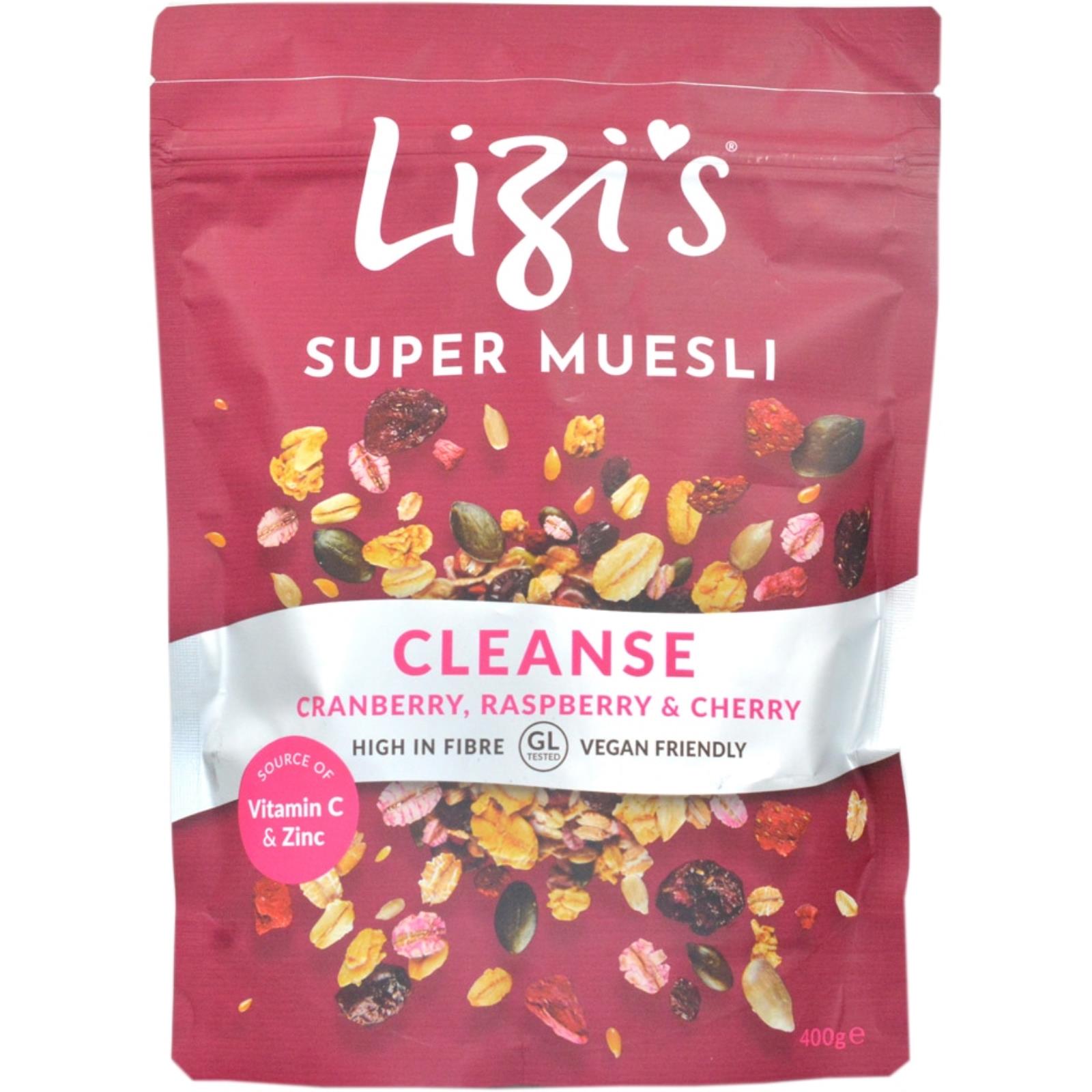Lizi's | Musli Cleanse cu merisoare, zmeura si cirese 400g | Mega-image