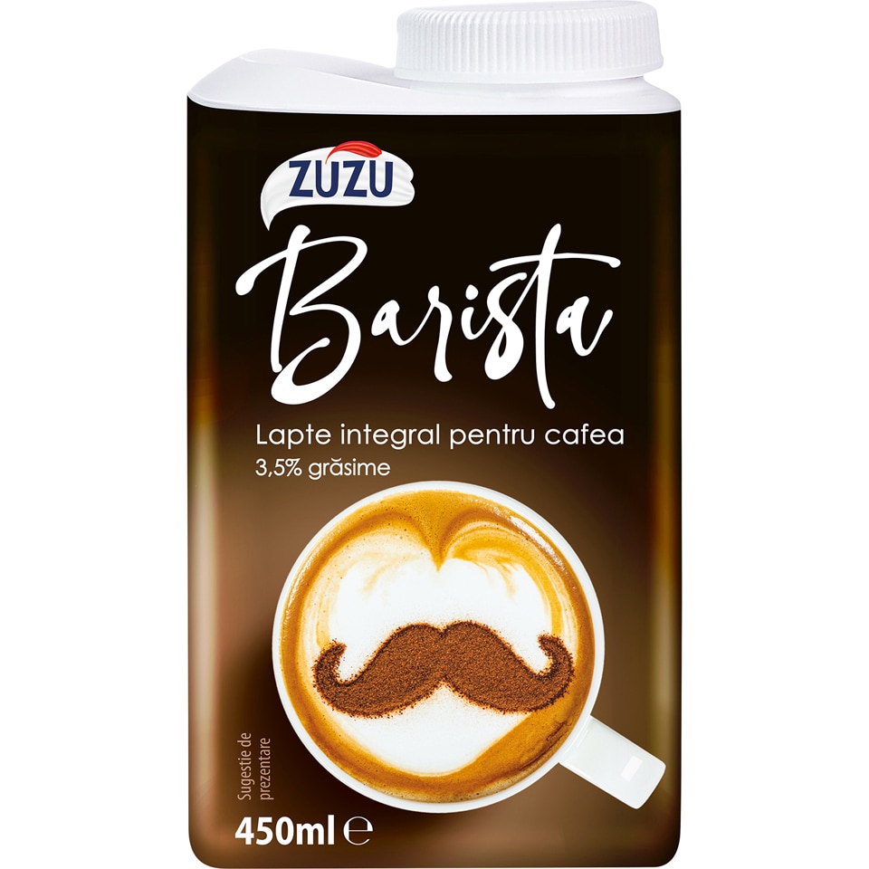 Zuzu | Barista | Lapte integral pentru cafea 3.5% grasime 450ml | Mega ...