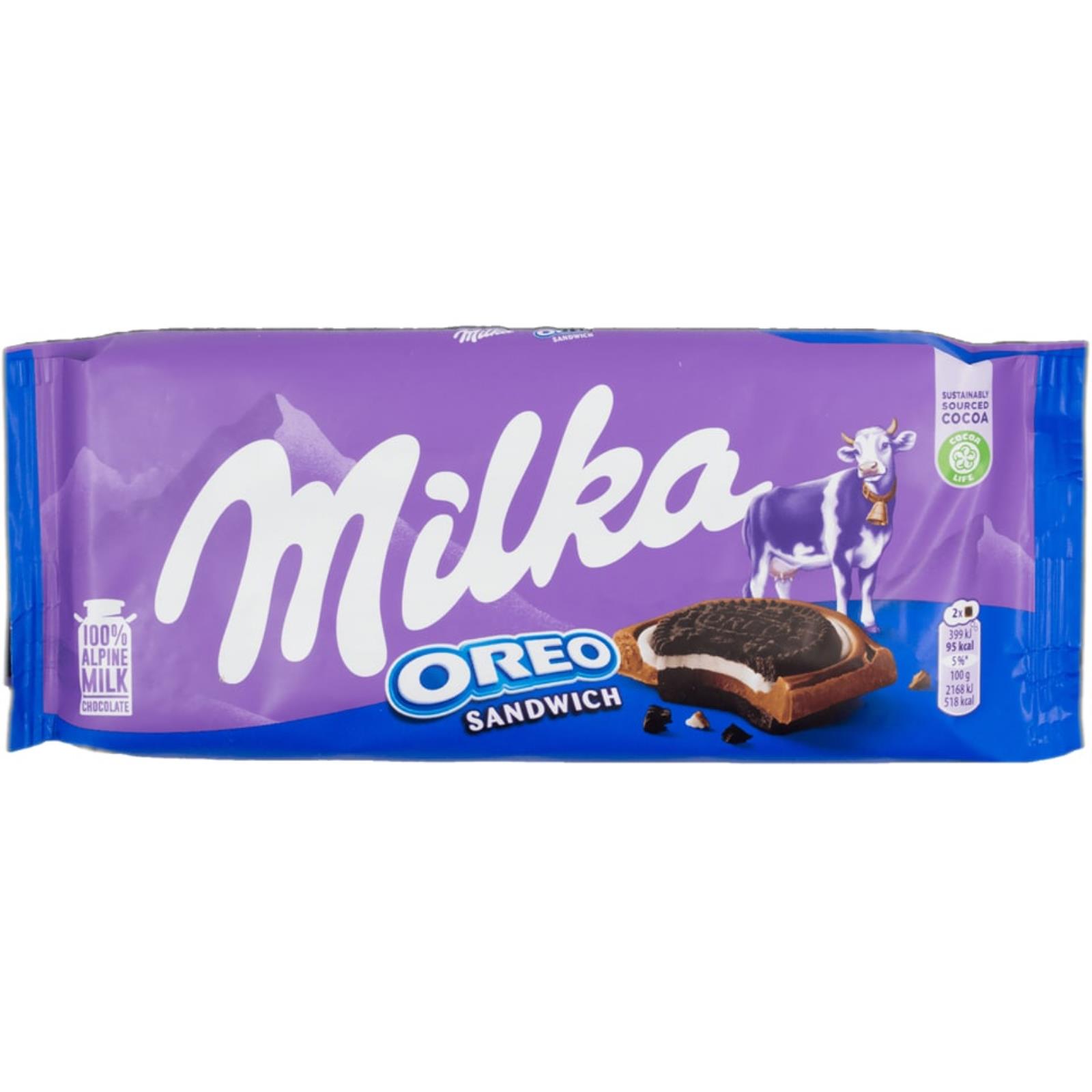 Milka | Ciocolata cu lapte si biscuiti Oreo 92g | Mega-image