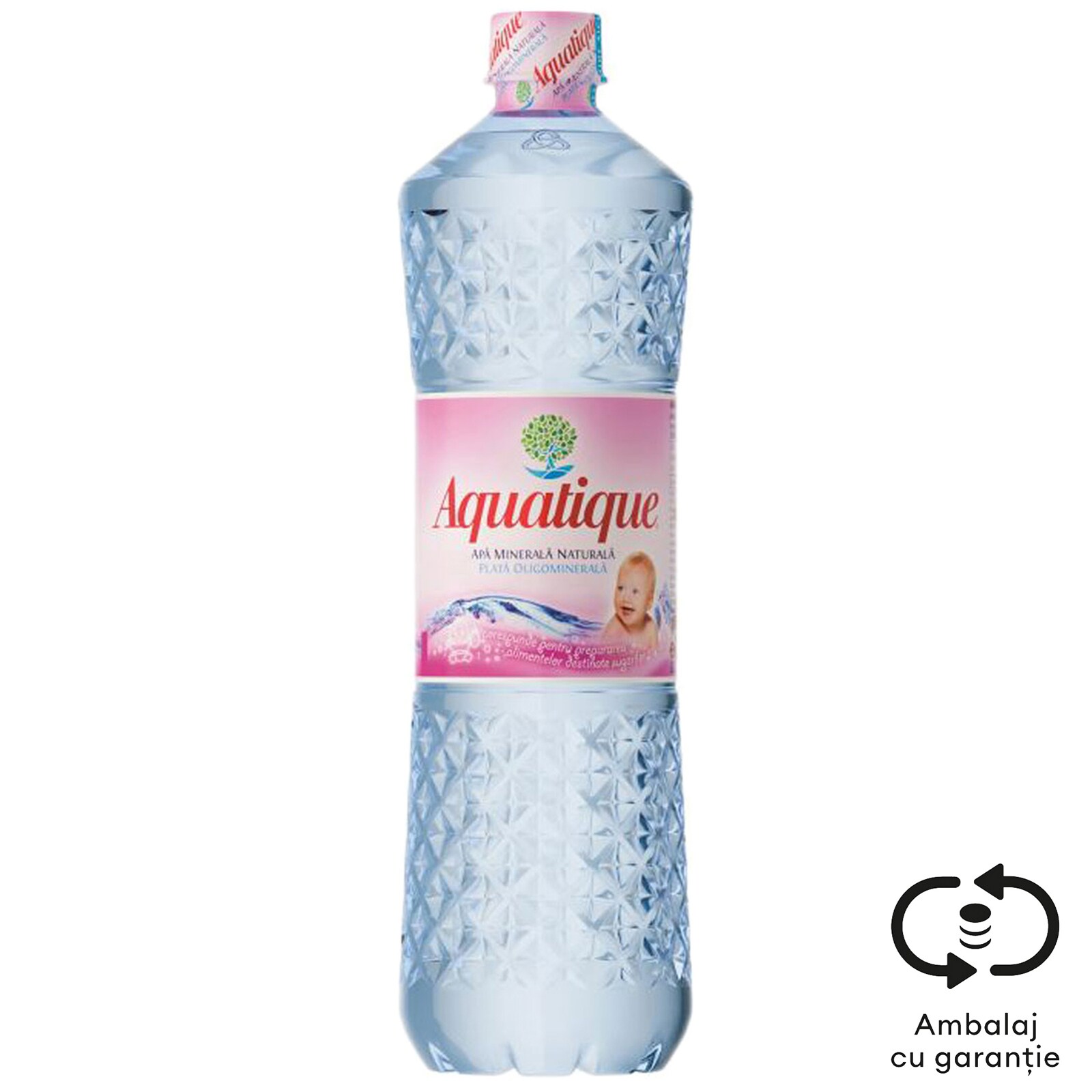 Aquatique | Apa minerala naturala plata oligominerala 1L | Mega-image