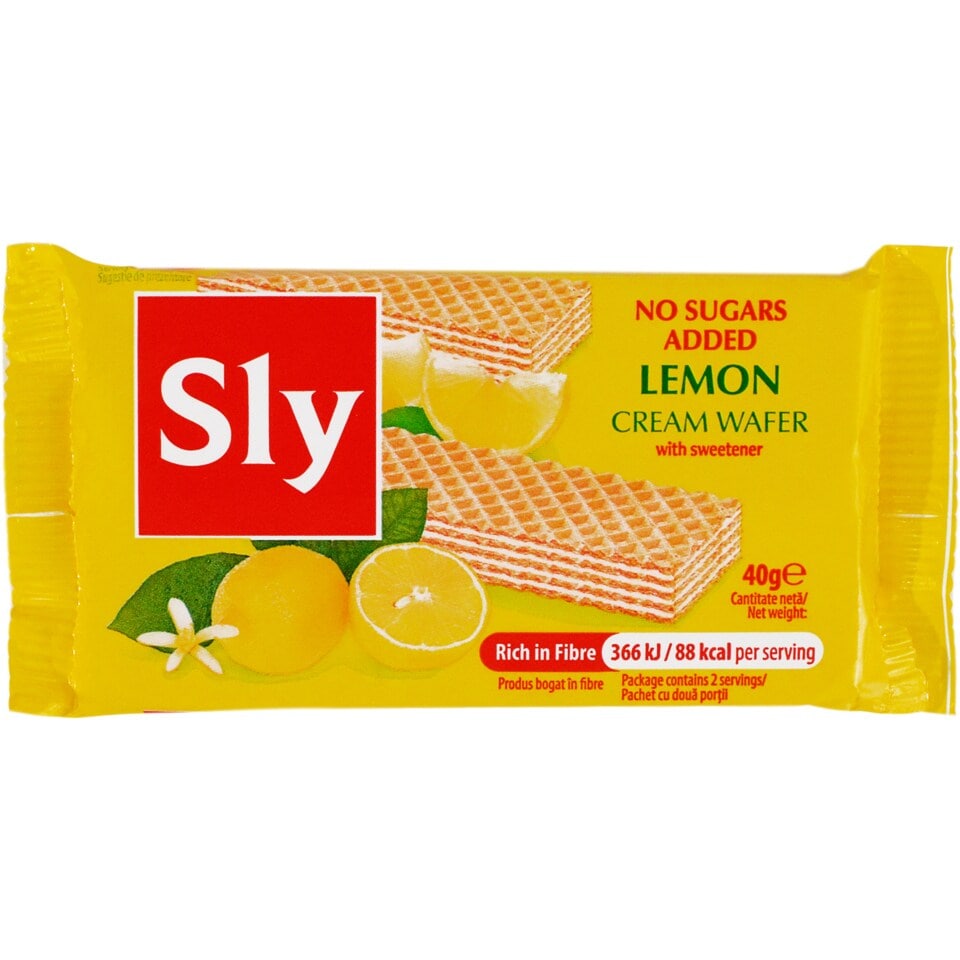 Sly | Napolitana cu crema de lamaie fara zahar 40g | Mega-image