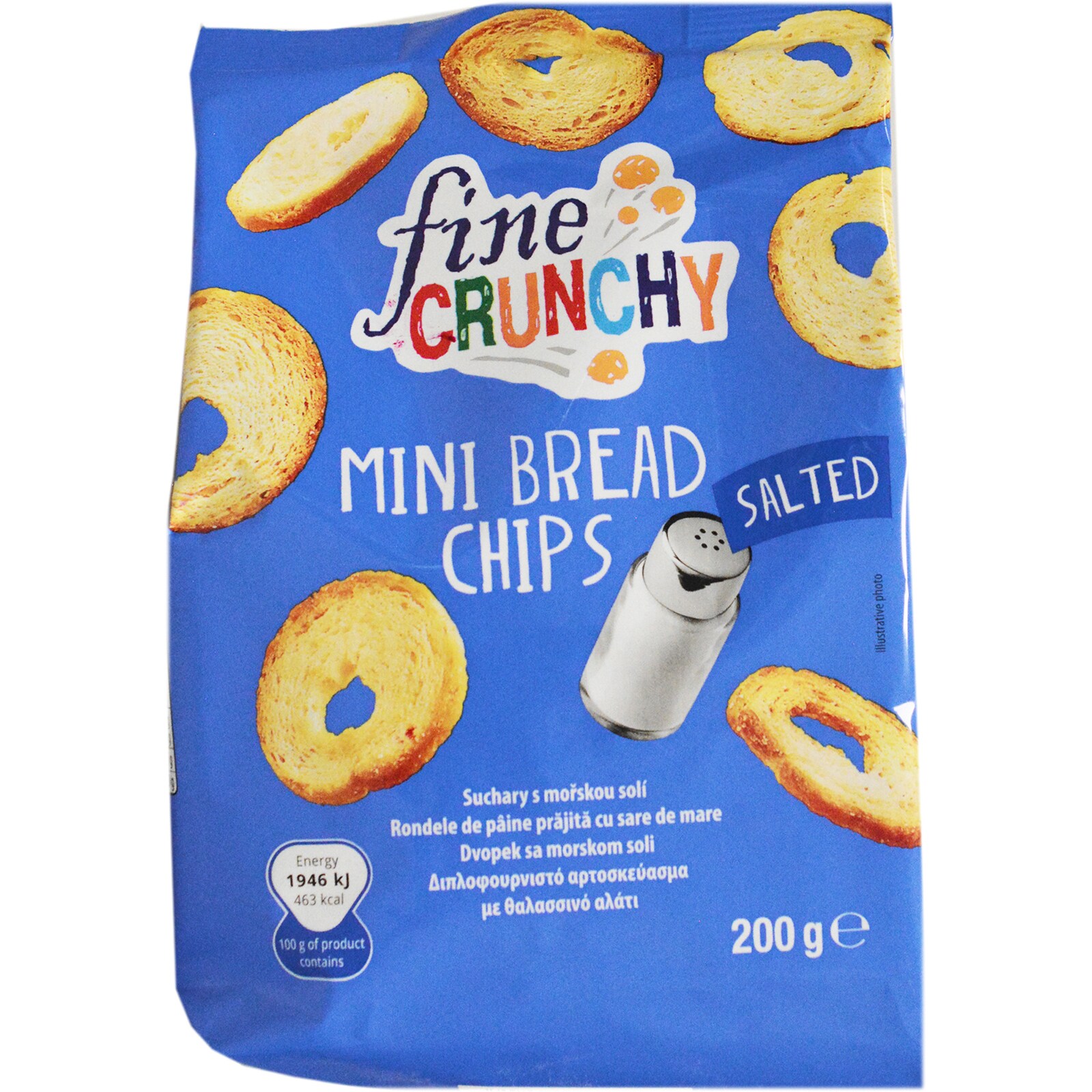 Fine Crunchy | Rondele de paine prajita cu sare de mare 200g | Mega-image