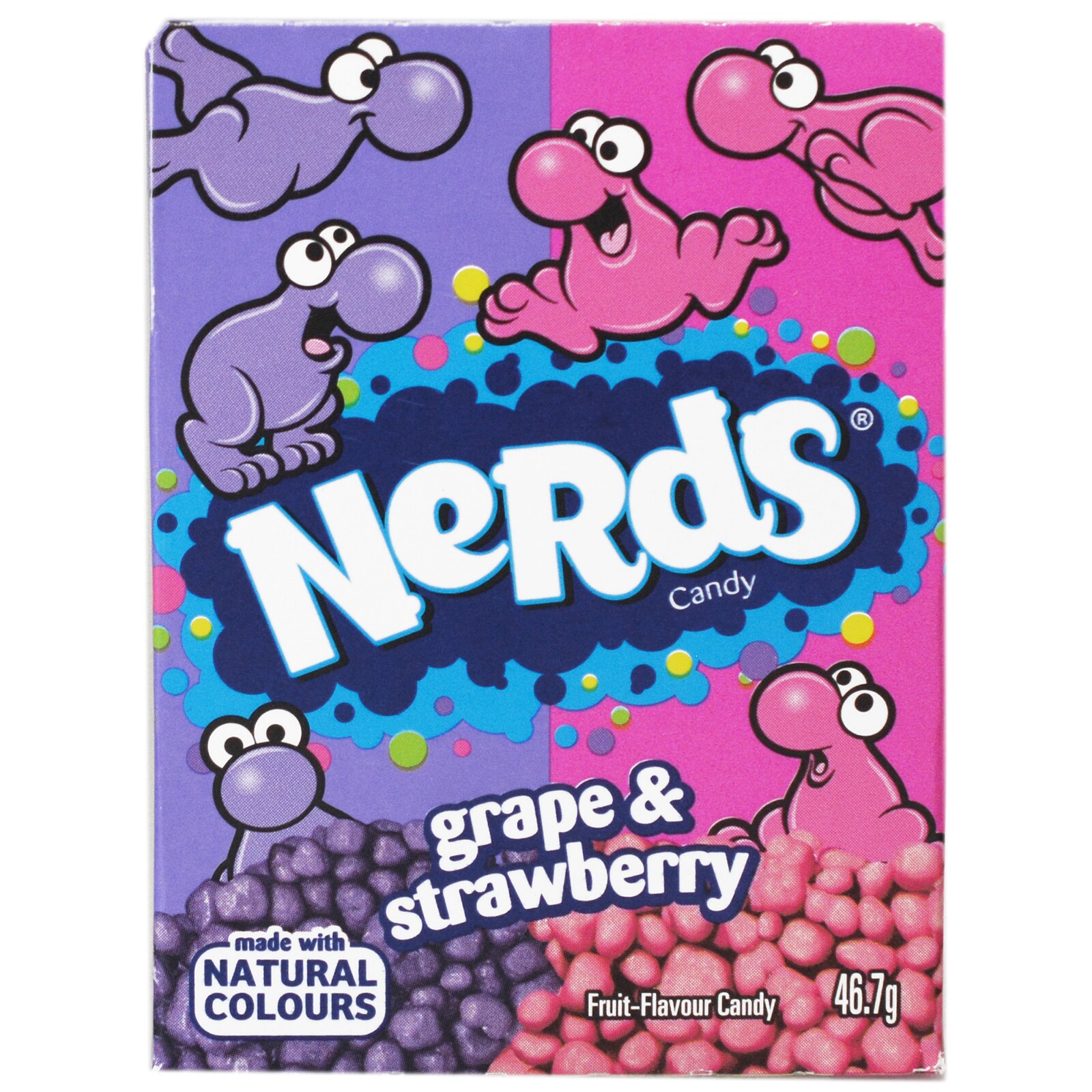 Nerds | Bomboane cu aroma de struguri si capsuni 46.7g | Mega-image
