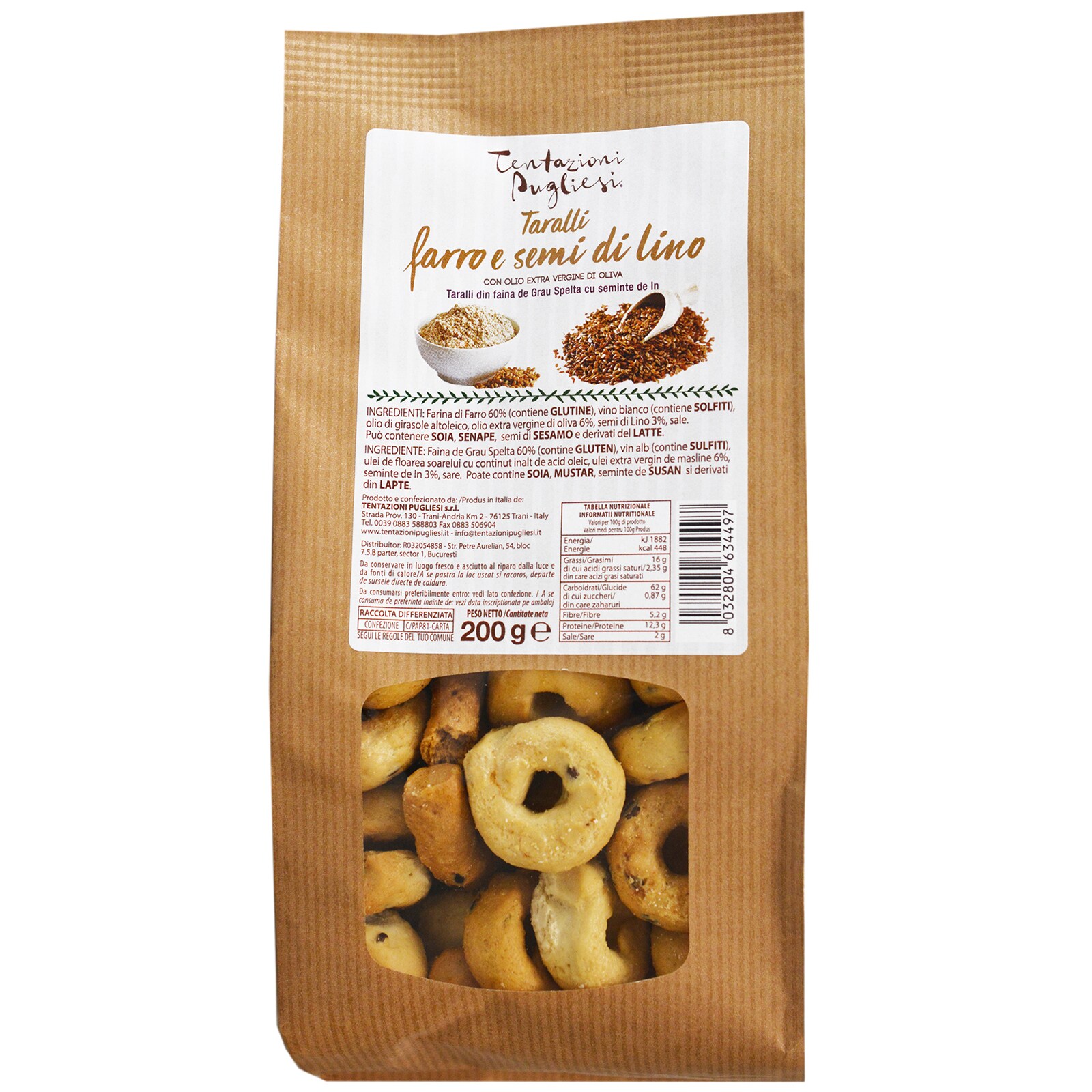 Tentazioni Pugliesi | Taralli din faina de grau spelta cu seminte de in ...