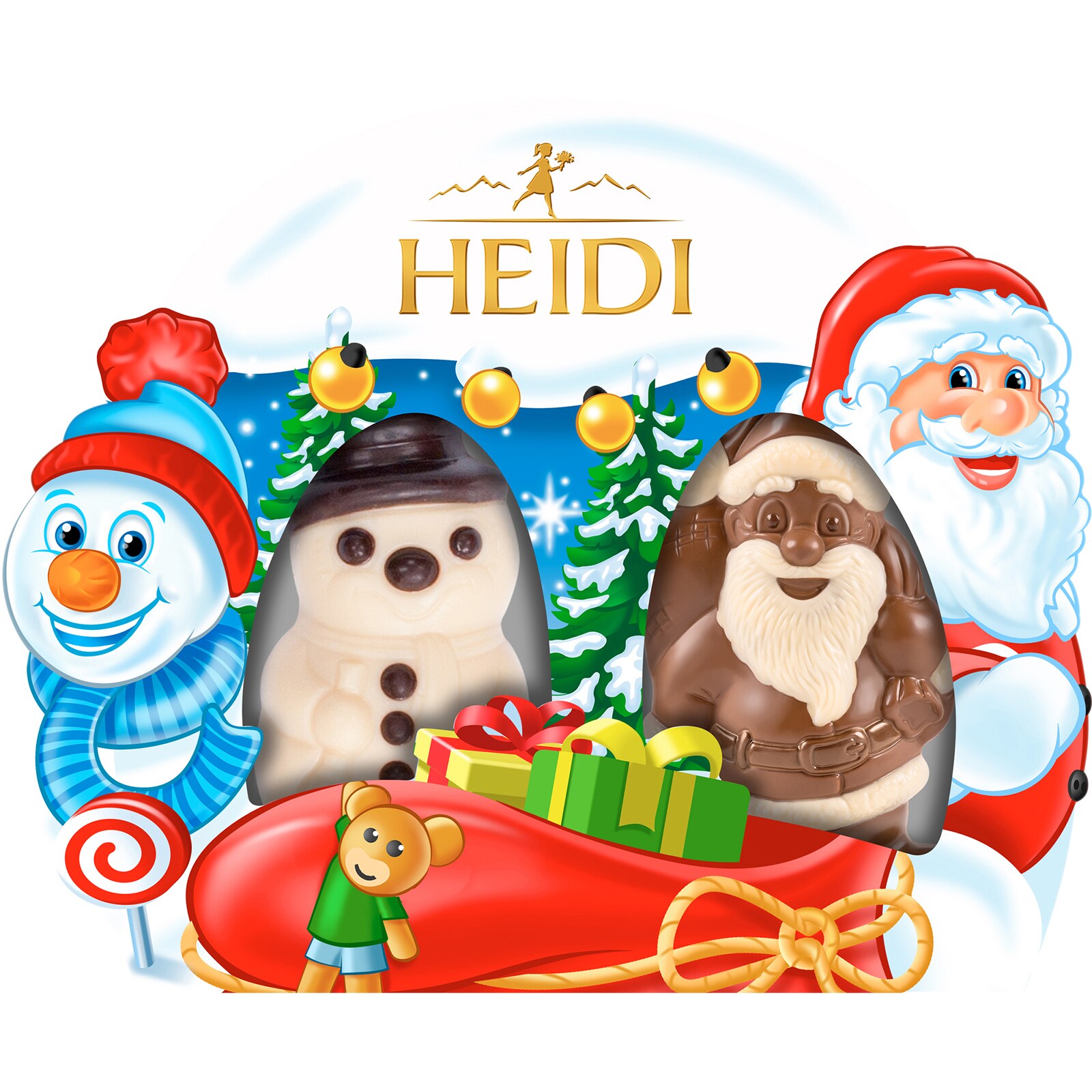 Heidi | Figurine Mos Craciun si Om de Zapada de ciocolata cu lapte ...