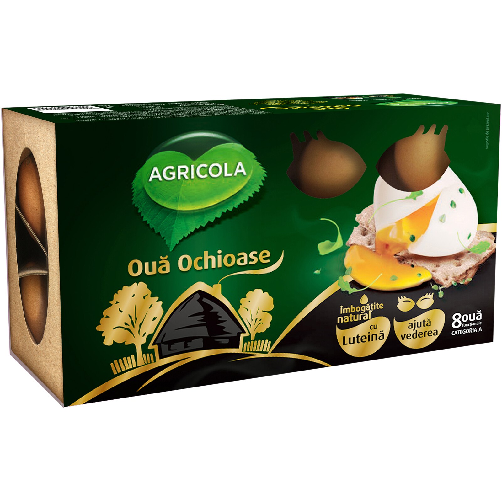 Agricola | Oua cu luteina, cod 2, 8 bucati | Mega-image