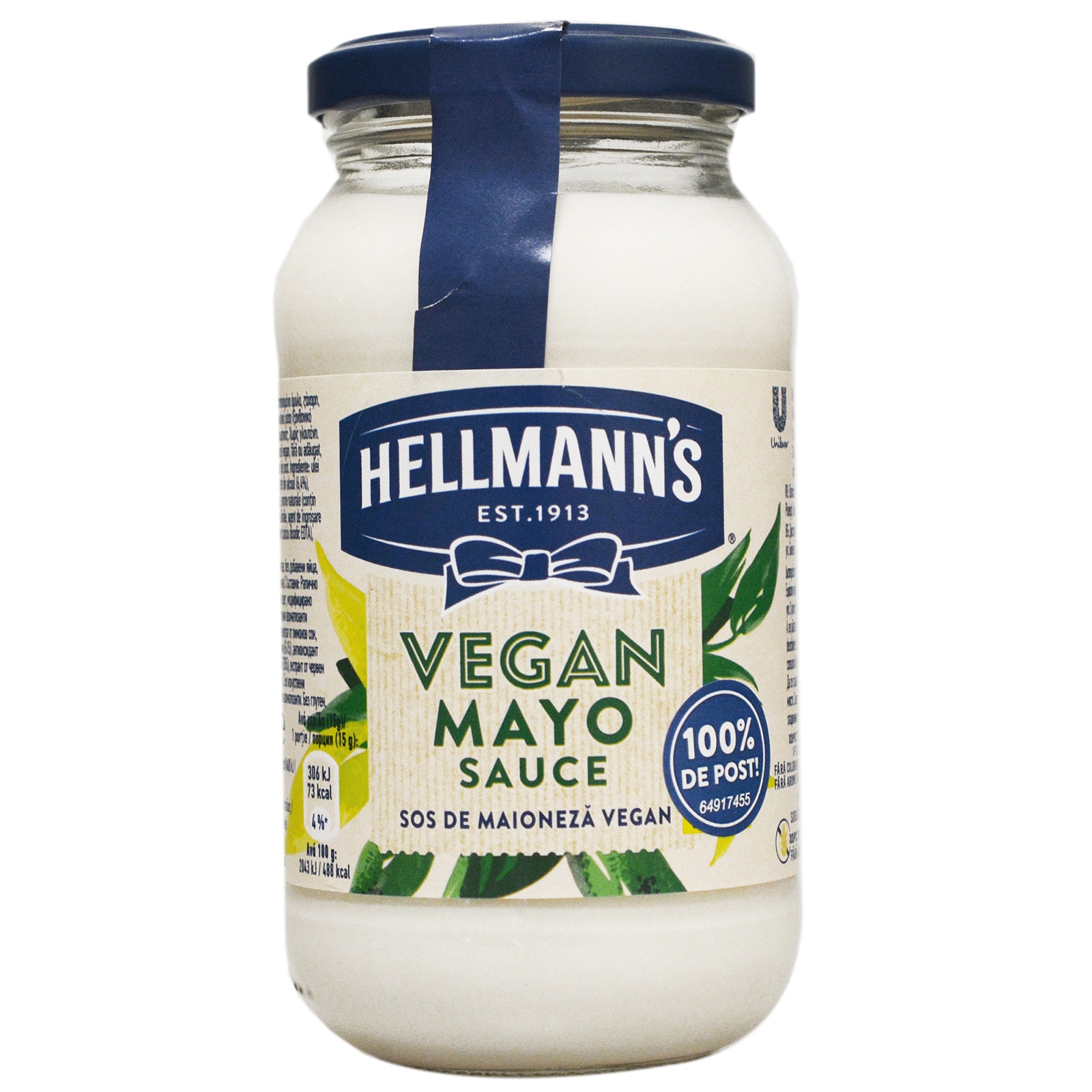 Hellmann's | Sos de maioneza vegan 330g | Mega-image