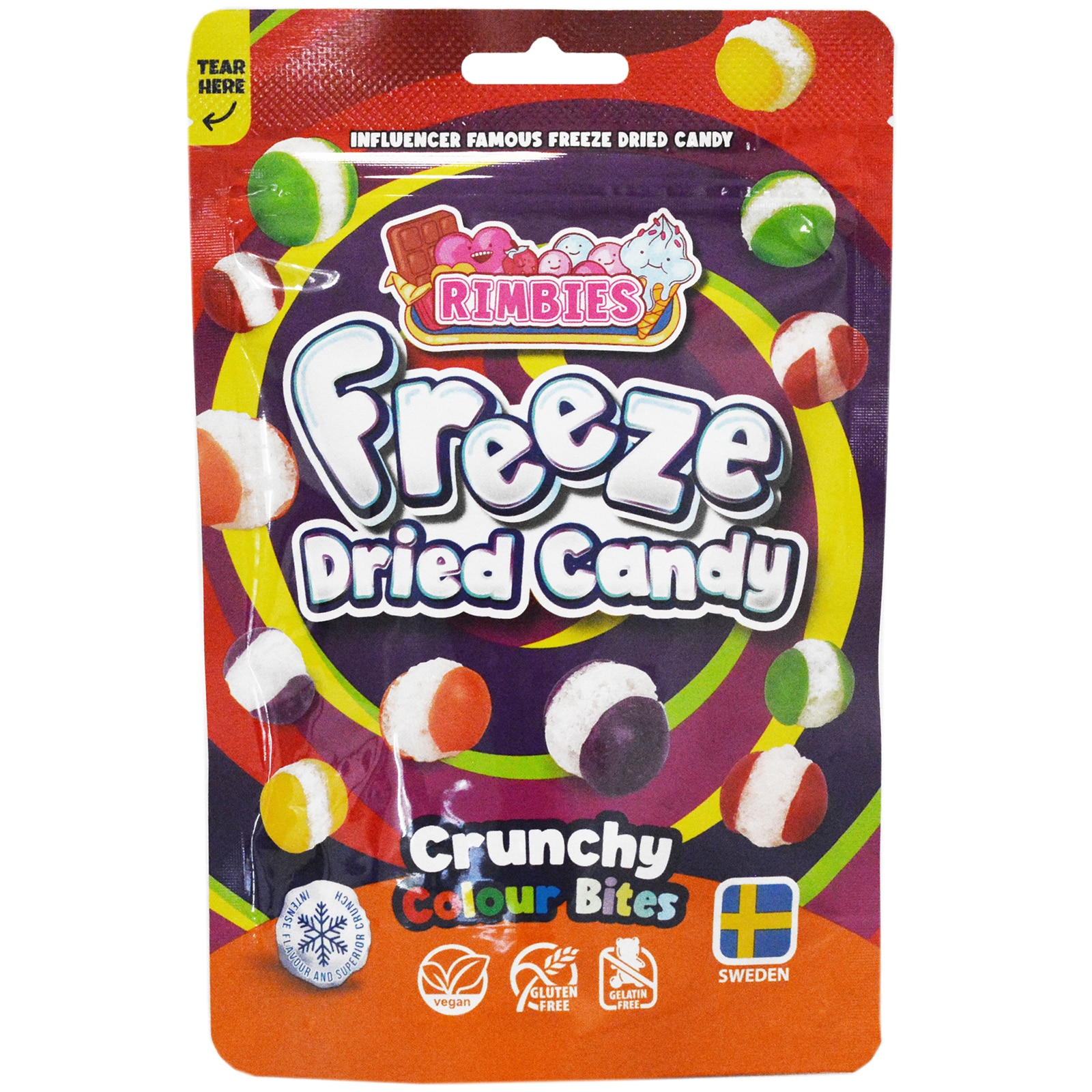 Rimbies | Bomboane crocante liofilizate Crunchy Colour Bites 80g | Mega ...