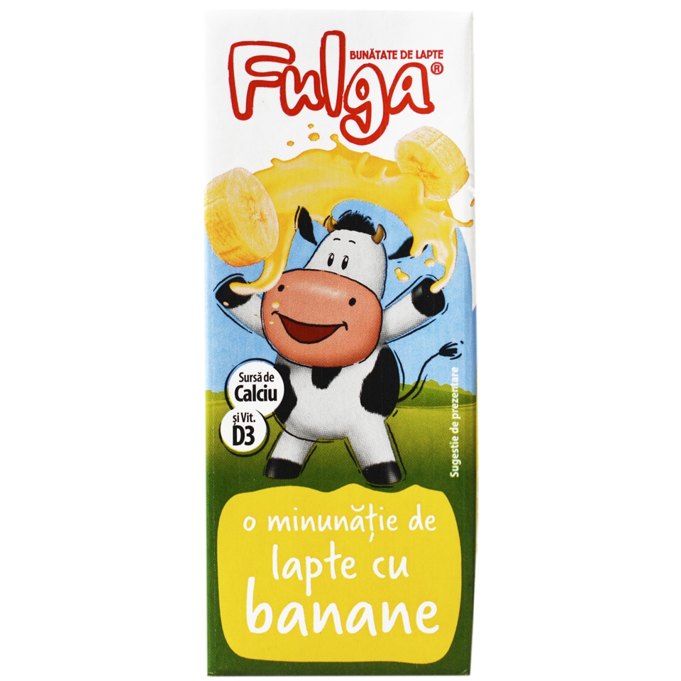 Fulga | Lapte UHT cu banane 200ml | Mega-image