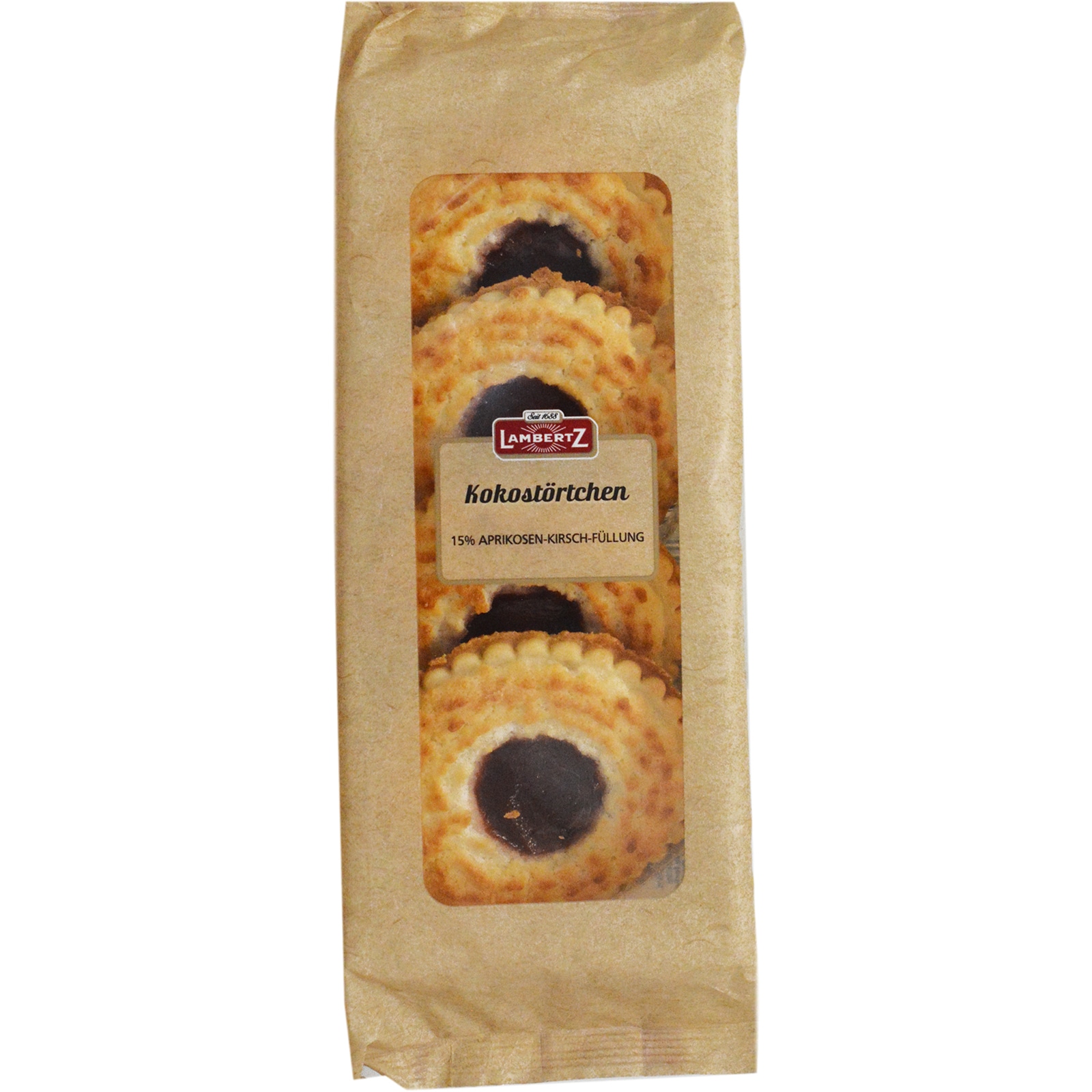 Lambertz | Mini tarte cu cocos si umplutura cu caise si cirese 200g ...