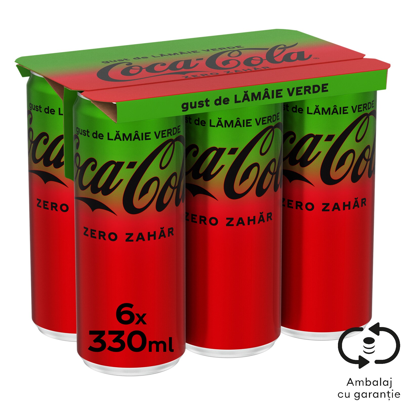 Coca-Cola Zero Zahar | Bautura racoritoare carbogazoasa lamaie verde ...