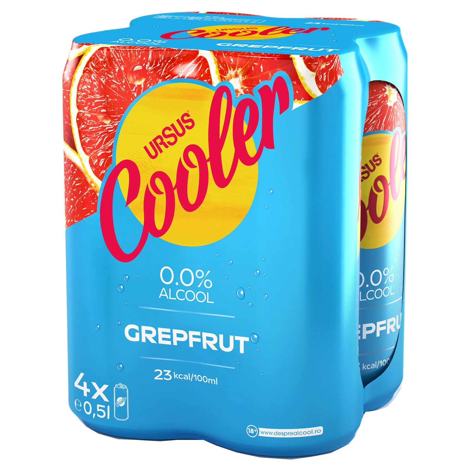 Ursus Cooler | Bere fara alcool cu suc de grepfrut 4x0.5L | Mega-image