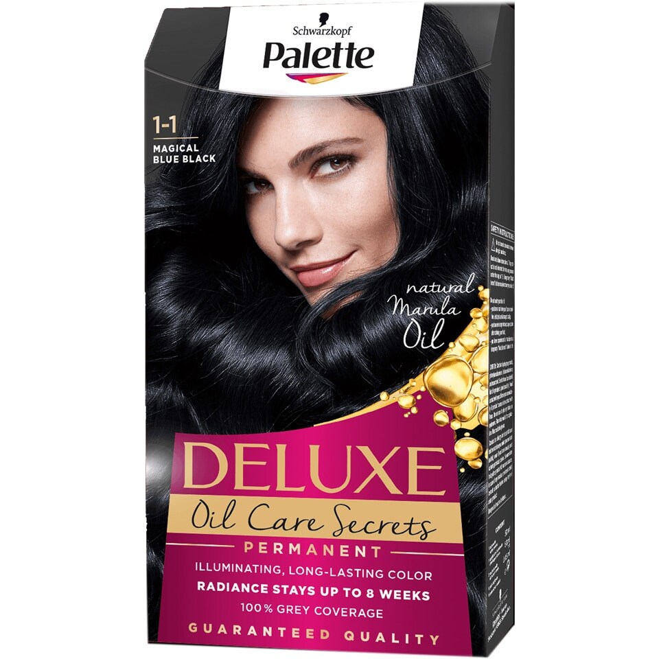 Palette | Deluxe | Vopsea de par Negru albastrui 1-1 | Mega-image