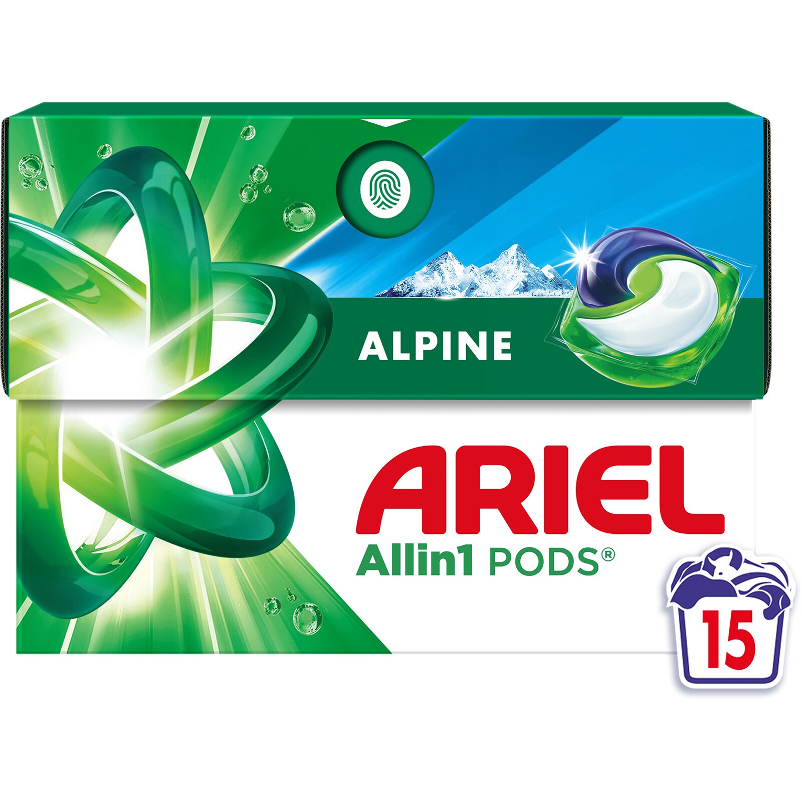 Ariel | Detergent Alpine, 15 capsule | Mega-image