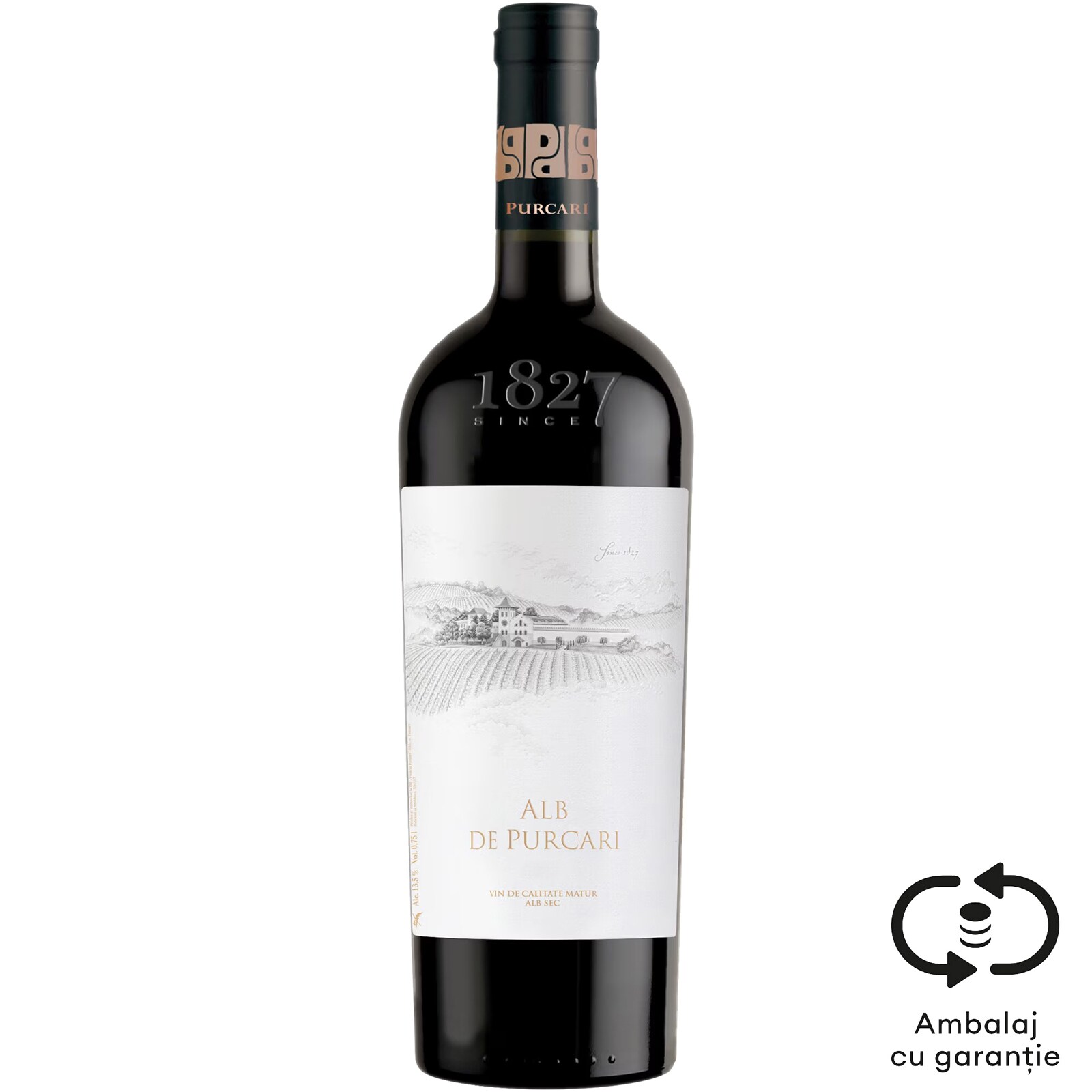 Purcari | Vin alb sec Alb de Purcari 0.75L | Mega-image
