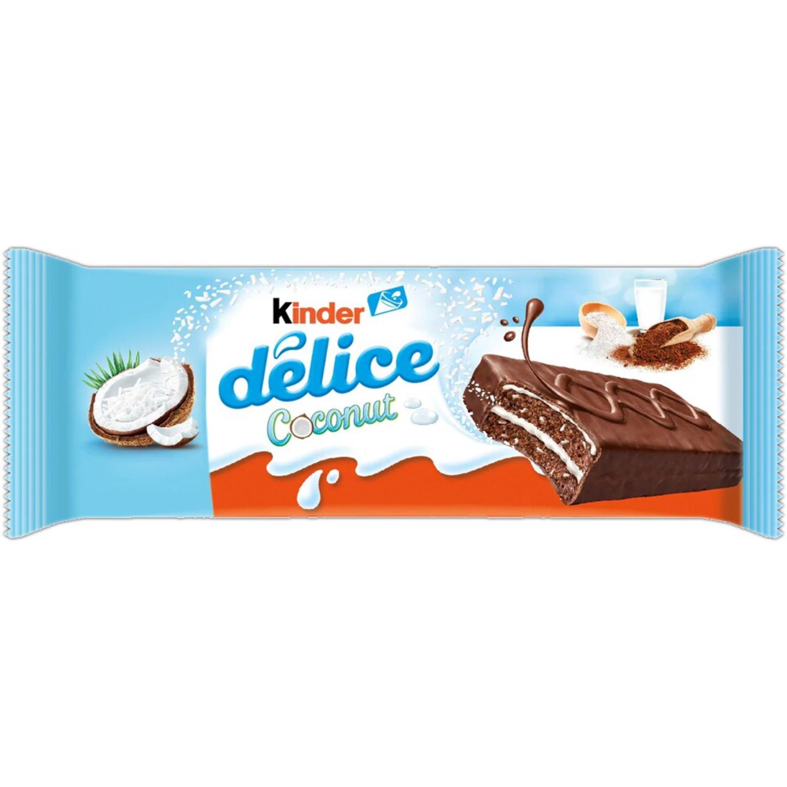 Kinder Delice | Prajitura pufoasa cu cacao si nuca de cocos 37g | Mega ...