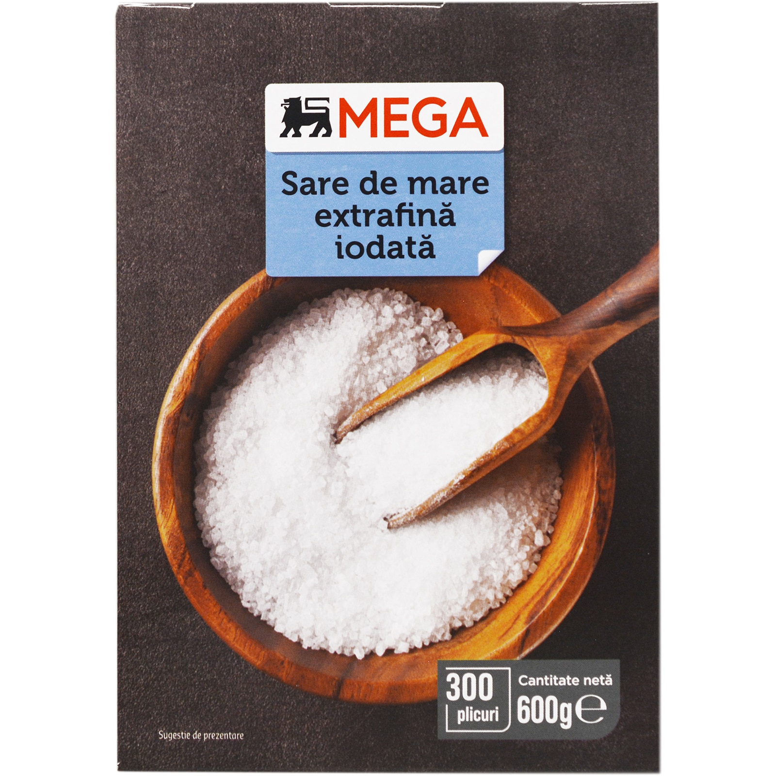 MEGA | Sare de mare extrafina iodata 300x2g | Mega-image