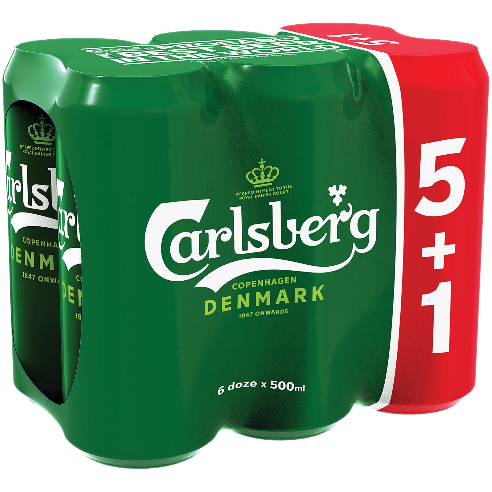 Carlsberg | Bere lager 5+1 x 0.5L | Mega-image