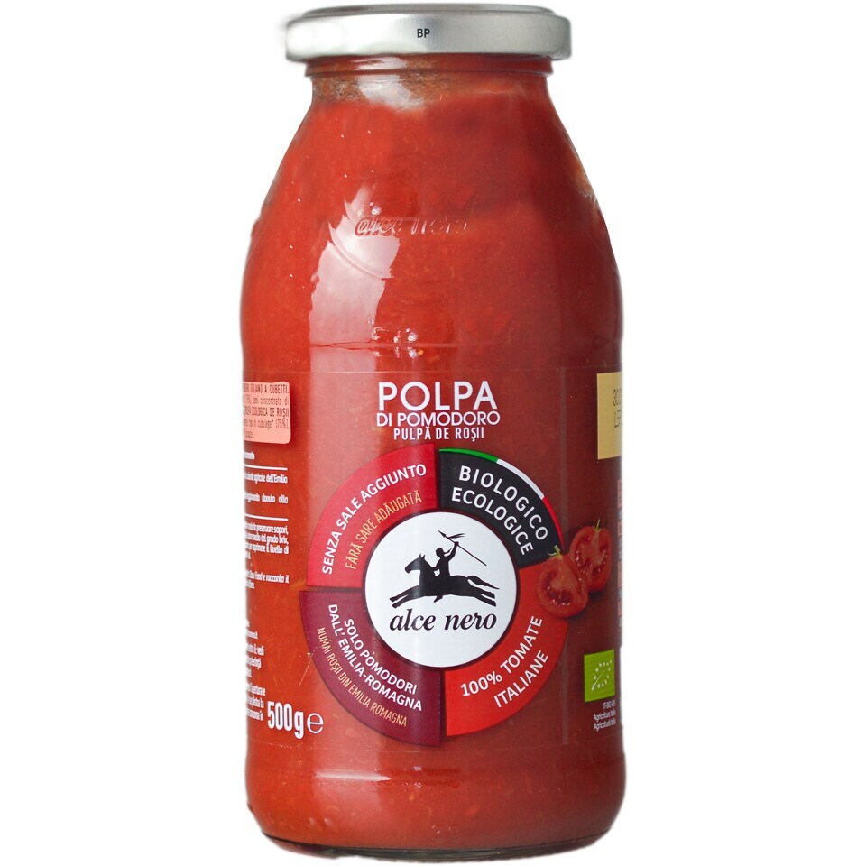 Alce Nero | Pulpa biologica de rosii cubulete 500g | Mega-image