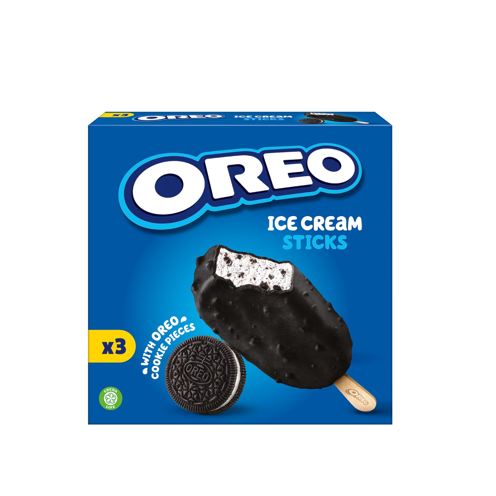 Oreo | Inghetata cu aroma de frisca si biscuiti 3x90ml | Mega-image