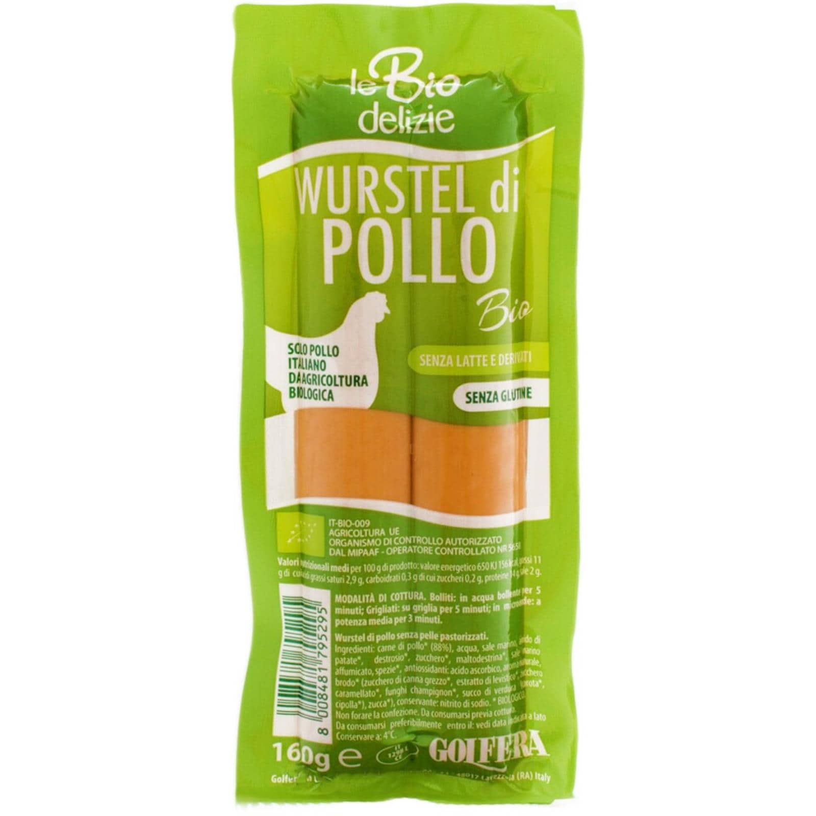 Golfera | Crenvursti bio de pui 160g | Mega-image