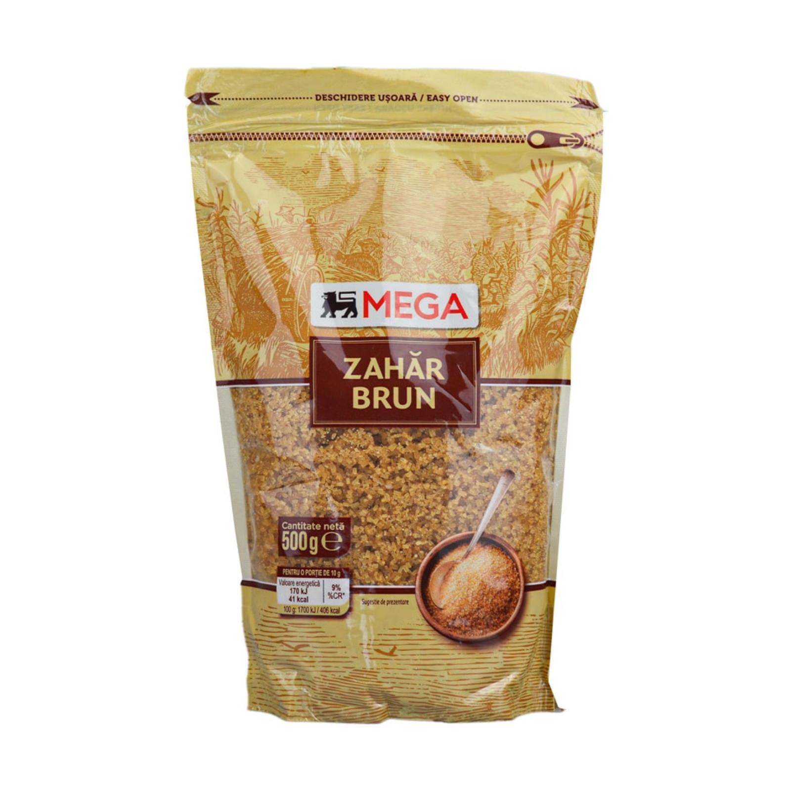 MEGA | Zahar brun 500g | Mega-image