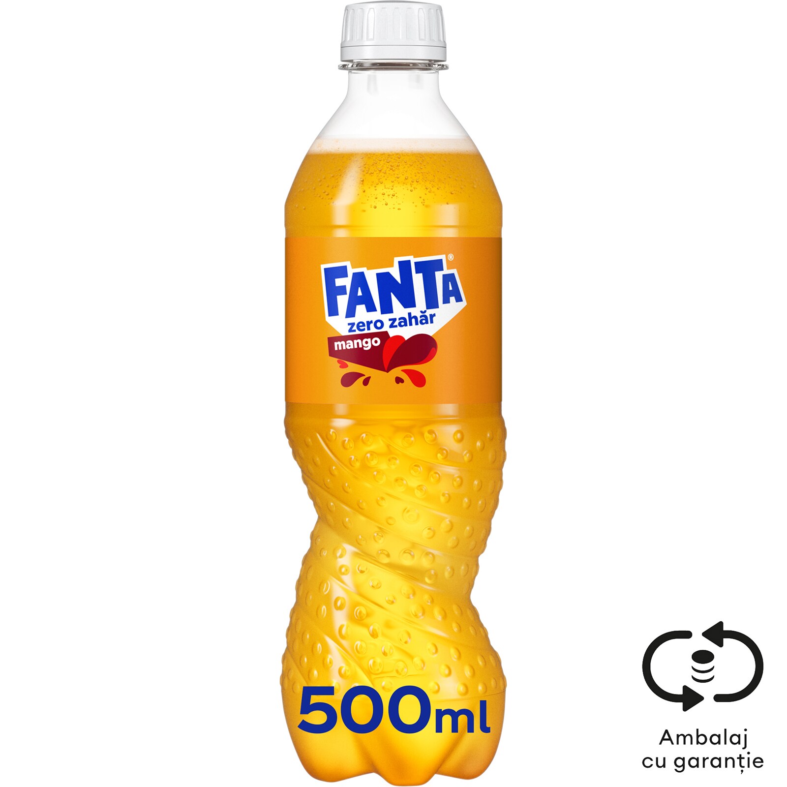 Fanta Zero Zahar | Bautura racoritoarea carbogazoasa cu gust de mango 0 ...
