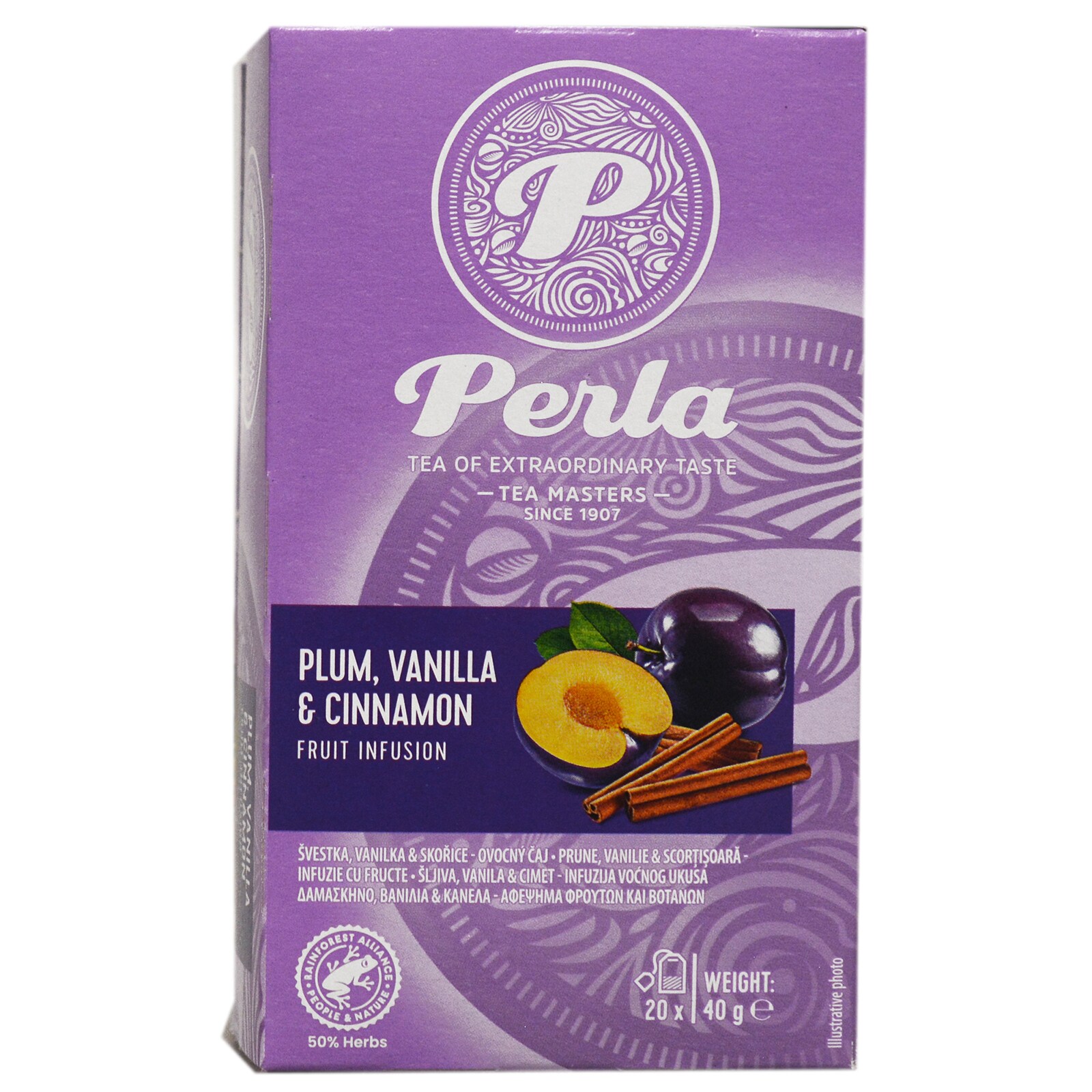 Perla | Infuzie cu frcute prune, vanilie si scortisoara 20x2g | Mega-image