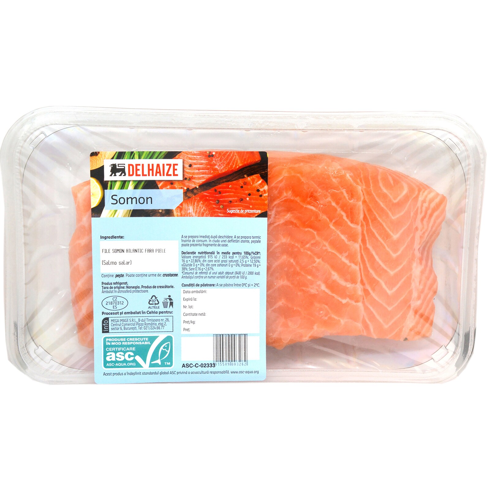 Fish Market | File de somon fara piele | Mega-image